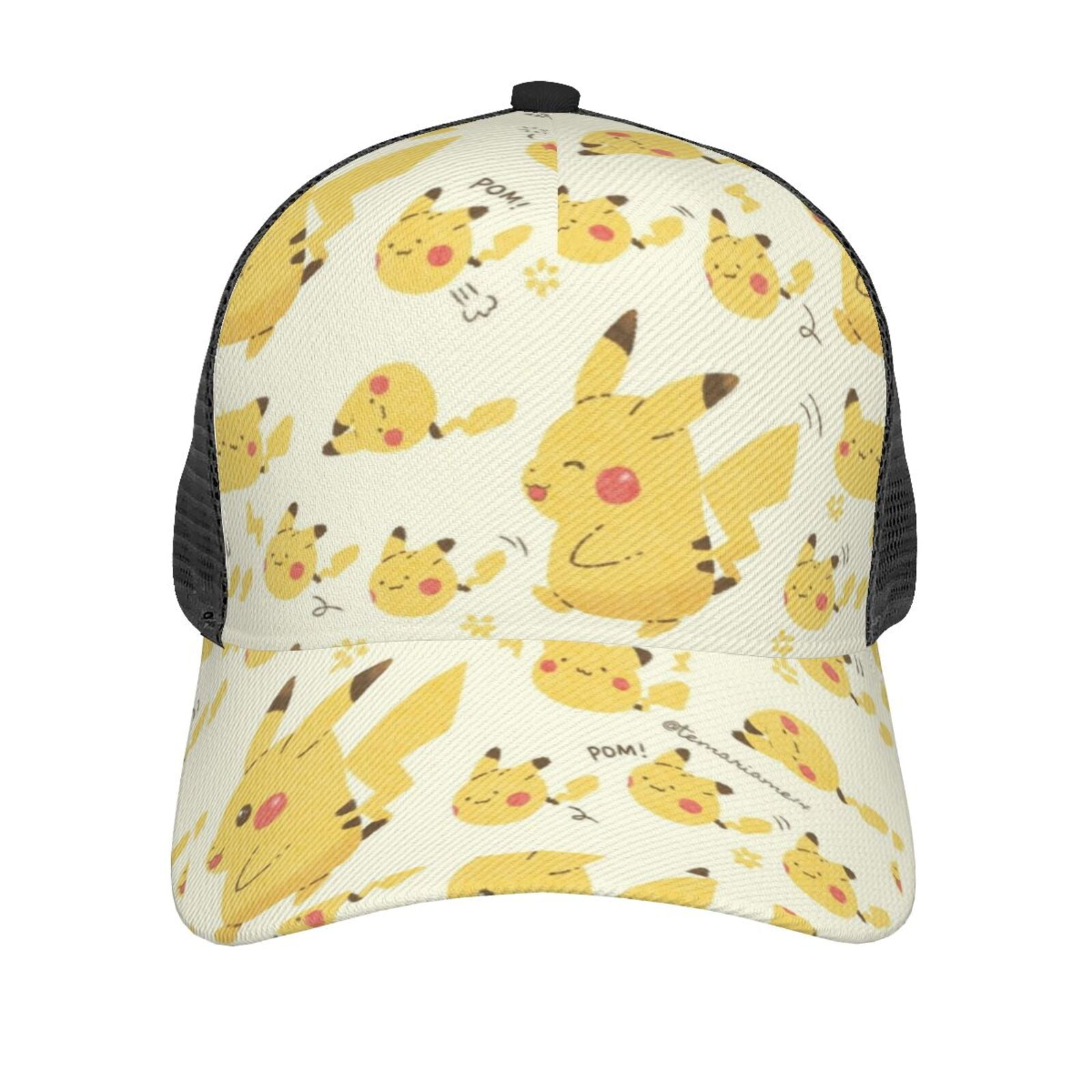 Pik_Achu Baseball Caps Casual Fishing Sun Hat Mesh Back Adjustable For ...