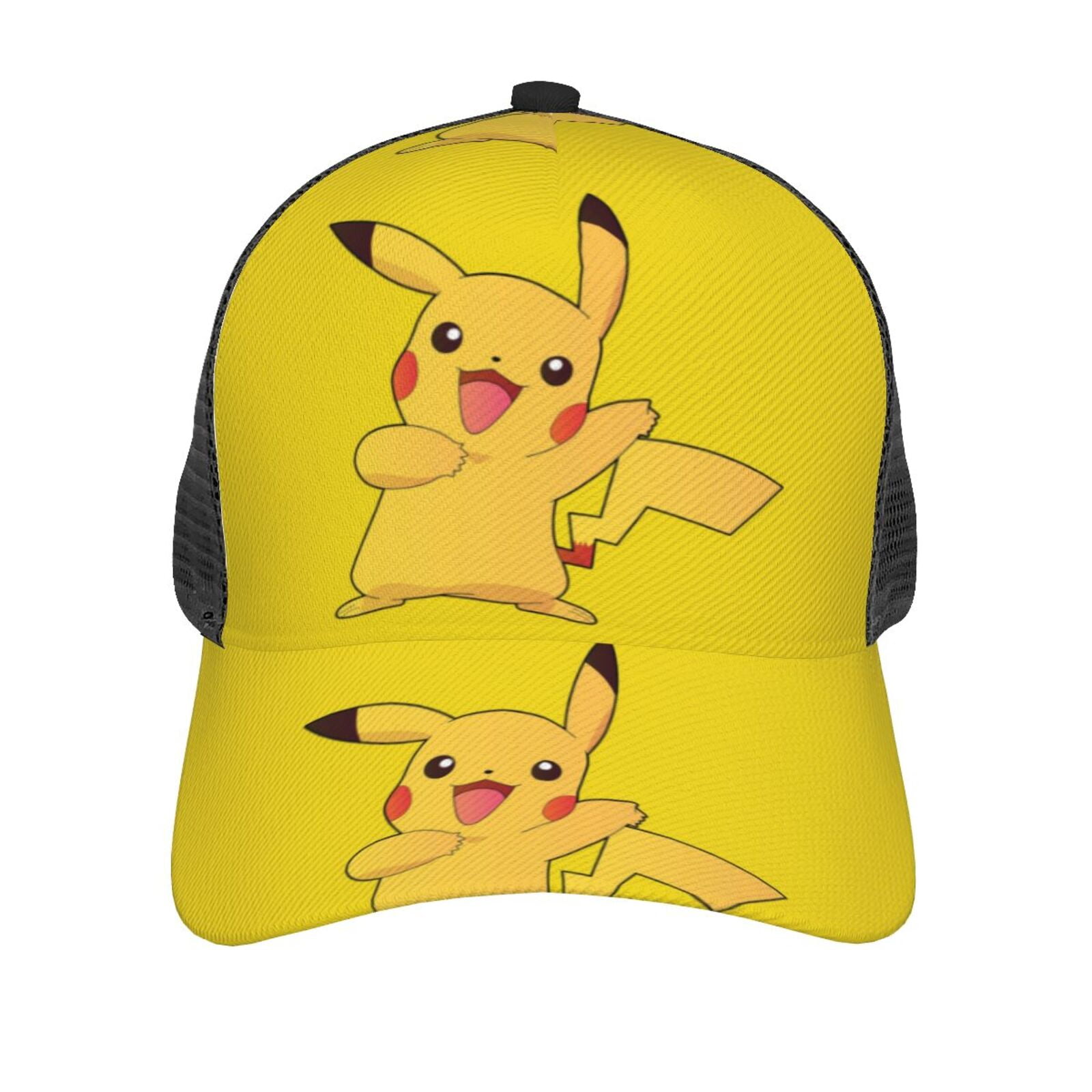 Pik_Achu Baseball Caps Casual Fishing Sun Hat Mesh Back Adjustable For ...