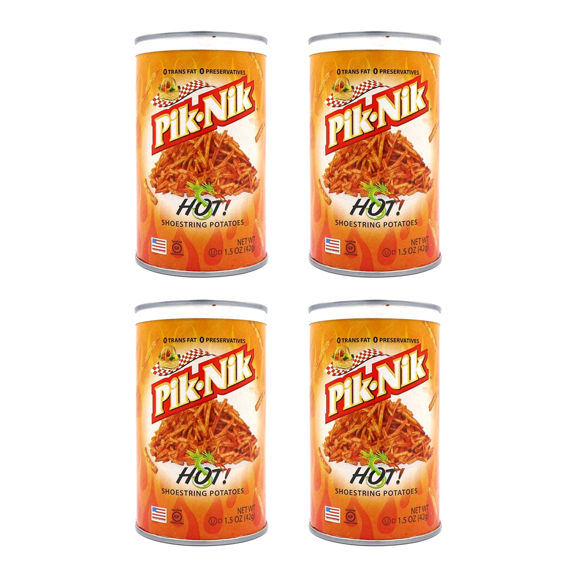 Pik-Nik Hot Shoestring Potato Stick Chips, 1.5 Oz(Pack of 4) - Walmart.com