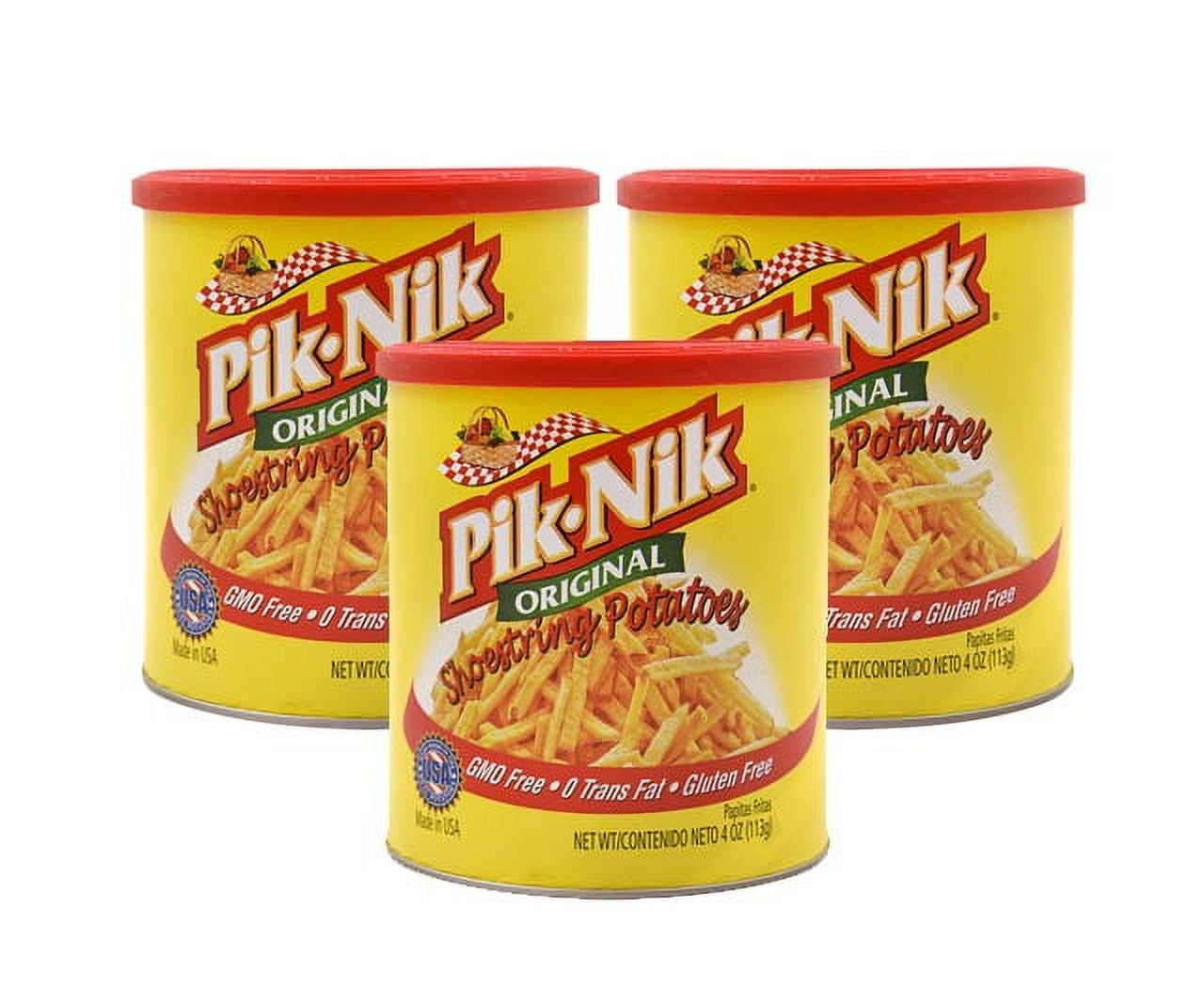 Pik-Nik Original Shoestring Potatoes, Sea Salt Flavor, 4 oz. Pack of 3 ...