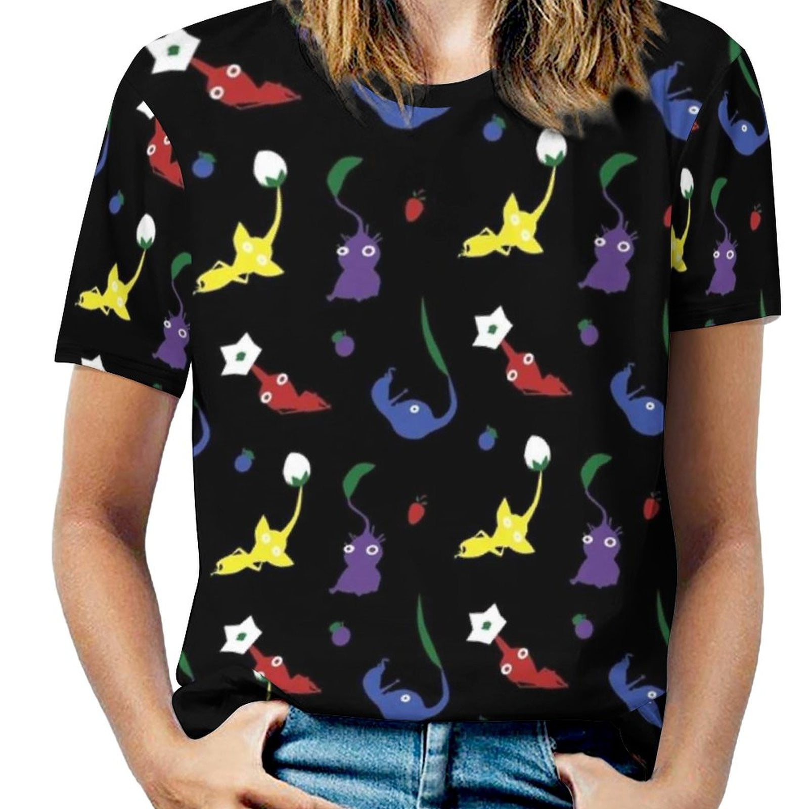 Pik Pattern! And Club Fashion Female T-Shirt Short Sleeve Off Shoulder ...
