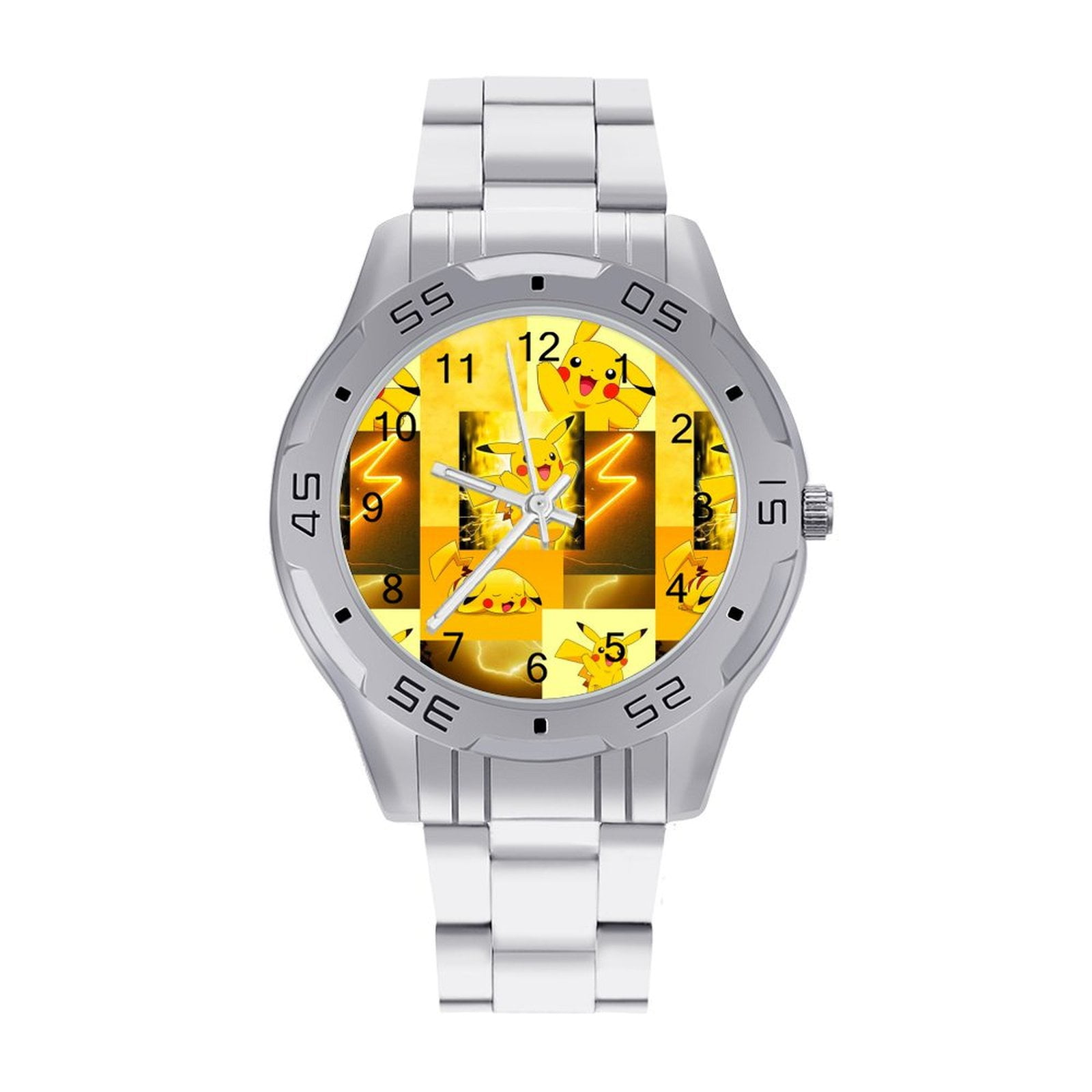 Pik_achu Mens Stainless Steel Watch Classic Work Business Casual Watch ...