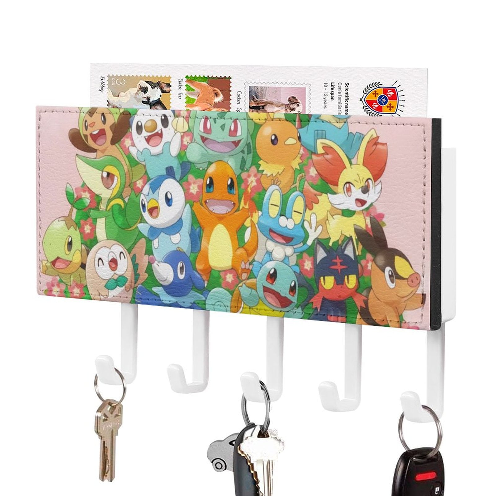 Pik-achu Pok-emon Key Holder for Wall: Easy Installation Mail Organizer ...