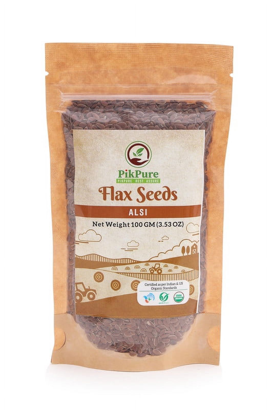 PikPure Organic Flax Seeds | Premium Raw Flax Kernel | Protein and ...