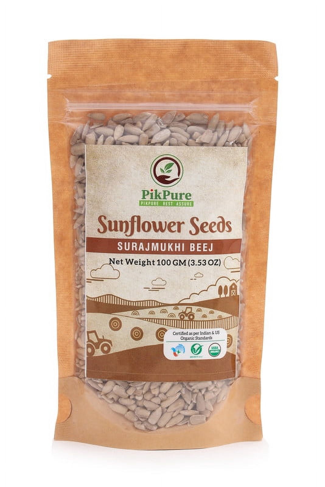 PikPure Organic Sunflower Seeds | Premium Raw Sunflower Kernel | Diet ...