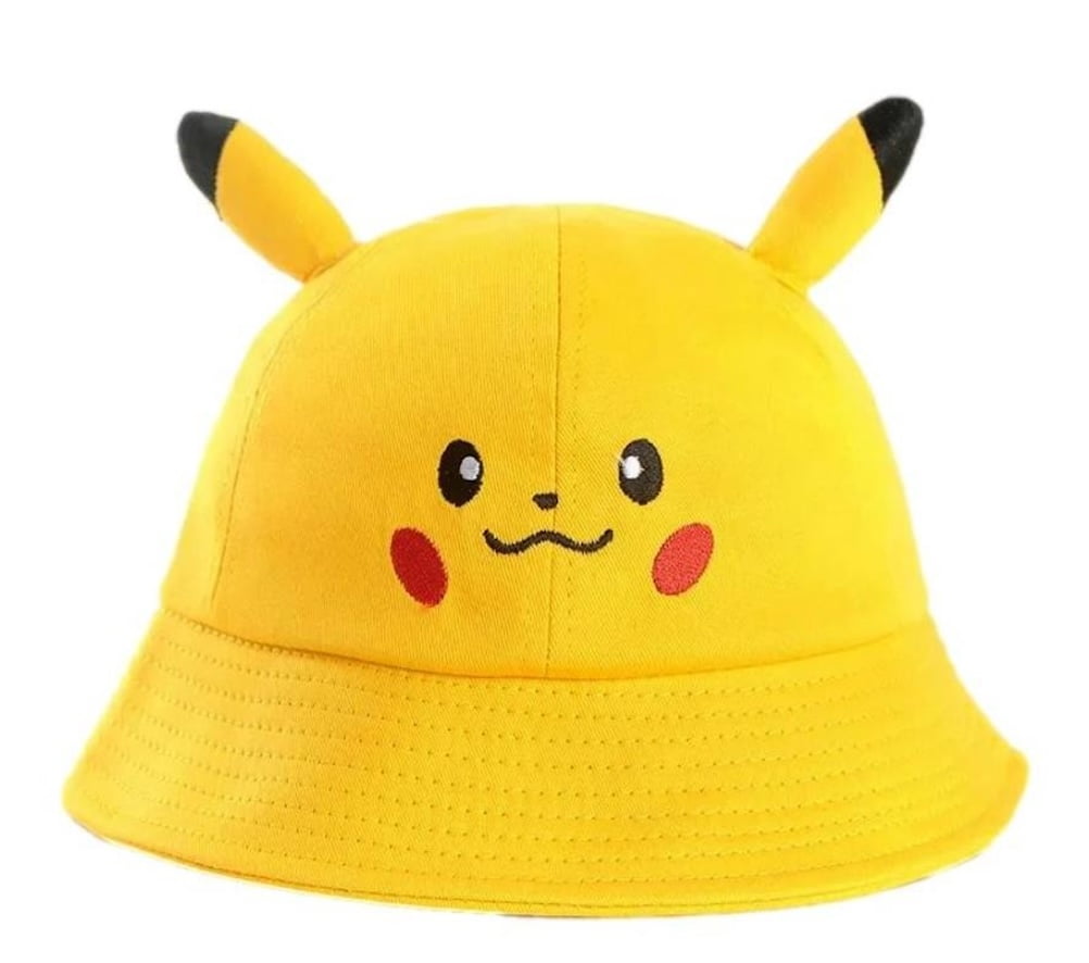 Pika-Poke Yellow Character With Ears Yellow Bucket Style Hat - Walmart.com