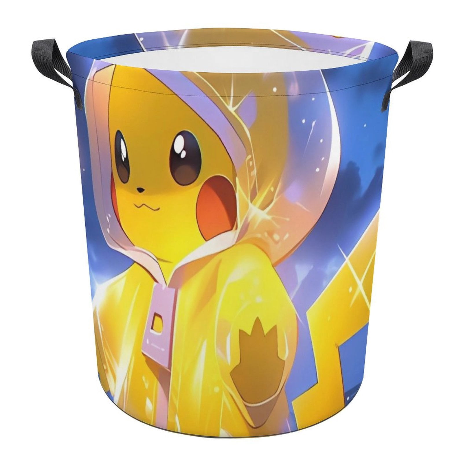 Pika-chu Laundry Hamper, Round Collapsible Hamper Laundry Basket with ...