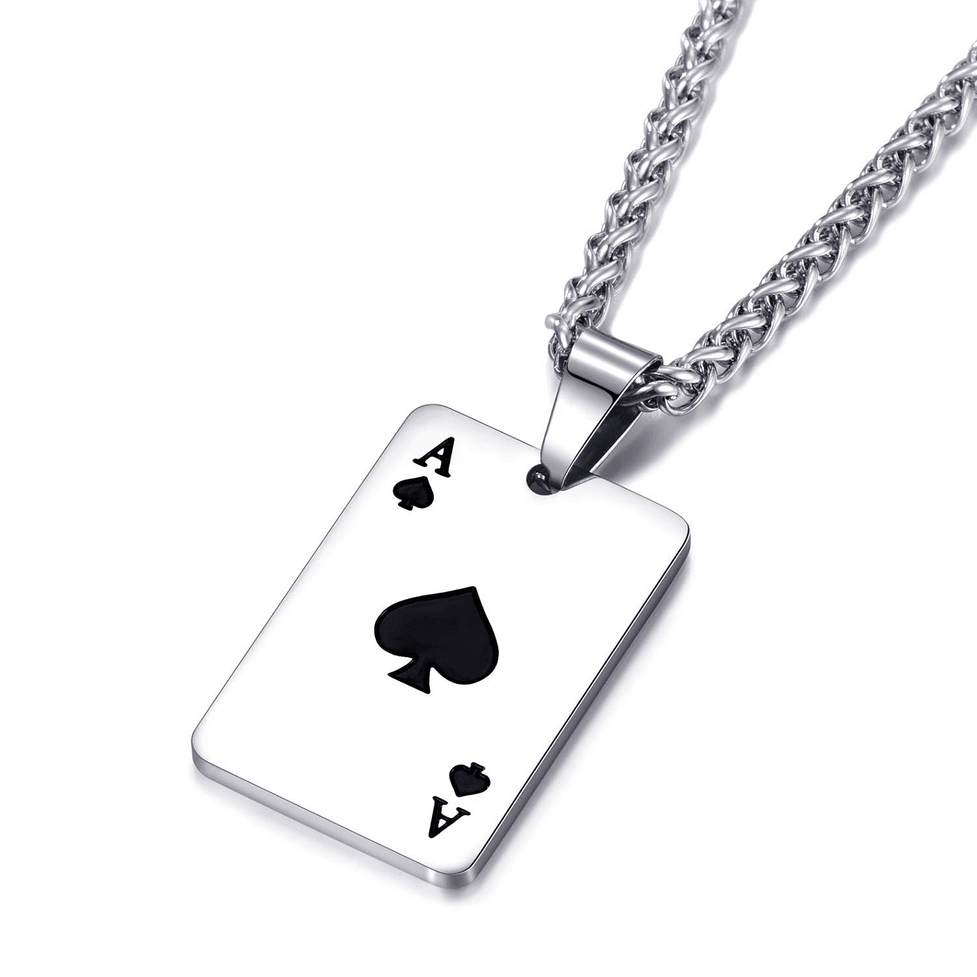 PikaLF Ace Pendant Necklace for Men, Ace Playing Card Necklace, Ace ...
