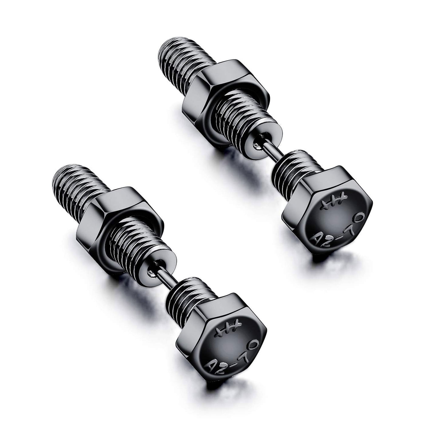 PikaLF Cool Screw Stud Earrings for Men, Stainless Steel Screw-On Stud ...