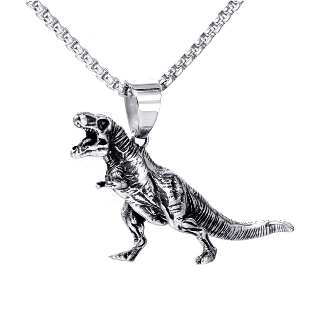 PikaLF Dinosaur Necklace for Men, Hip Hop Dinosaur Necklace ...