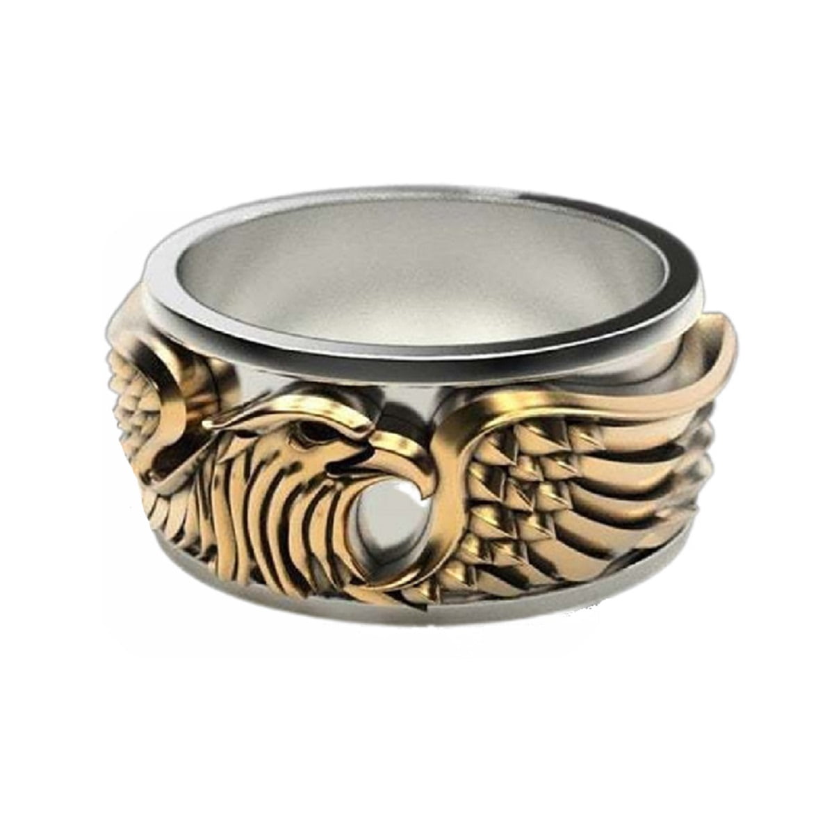 PikaLF Eagle Ring for Men, Viking Eagle Head Rings, Flying American ...