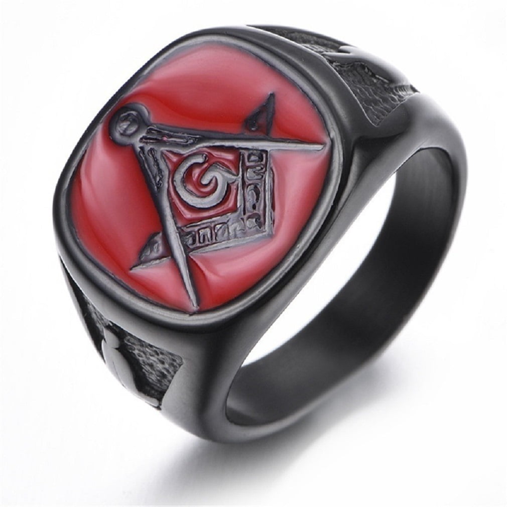 PikaLF Masonic Ring for Men, Masonic Freemason Ring, Retro Freemason ...