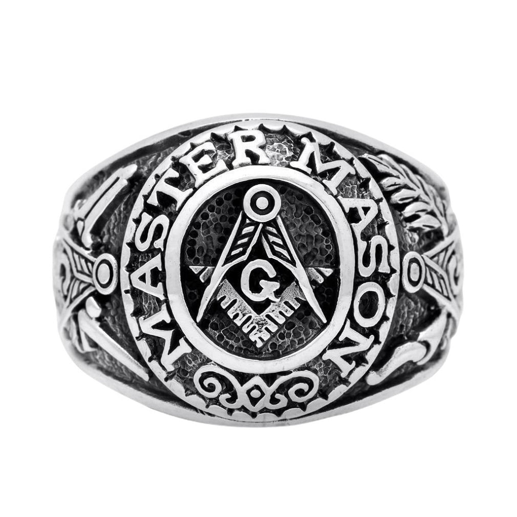 PikaLF Master Masonic Ring for Men, Compass Masonic Freemason Ring ...