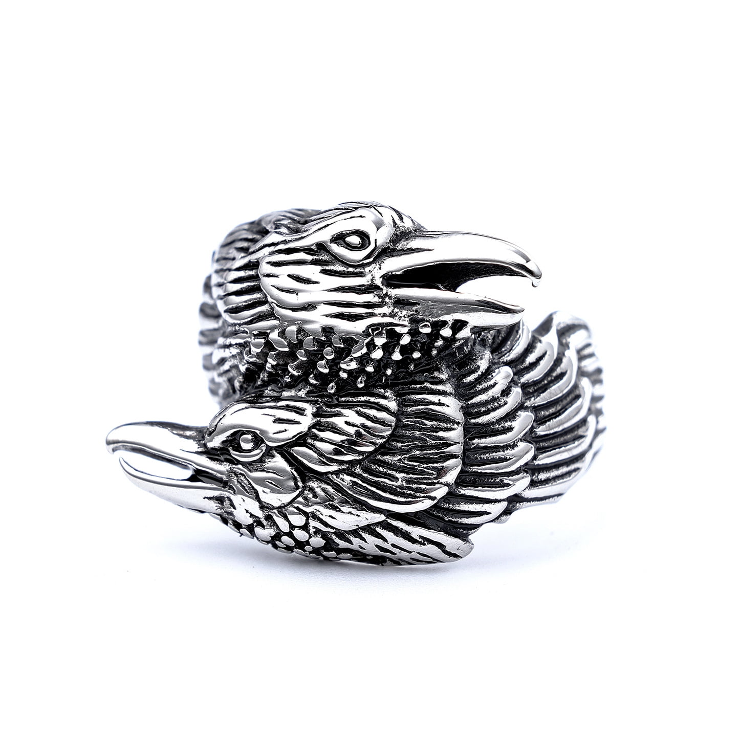 PikaLF Raven Ring for Men, Norse Viking Raven Ring, Celtic Odin Raven ...