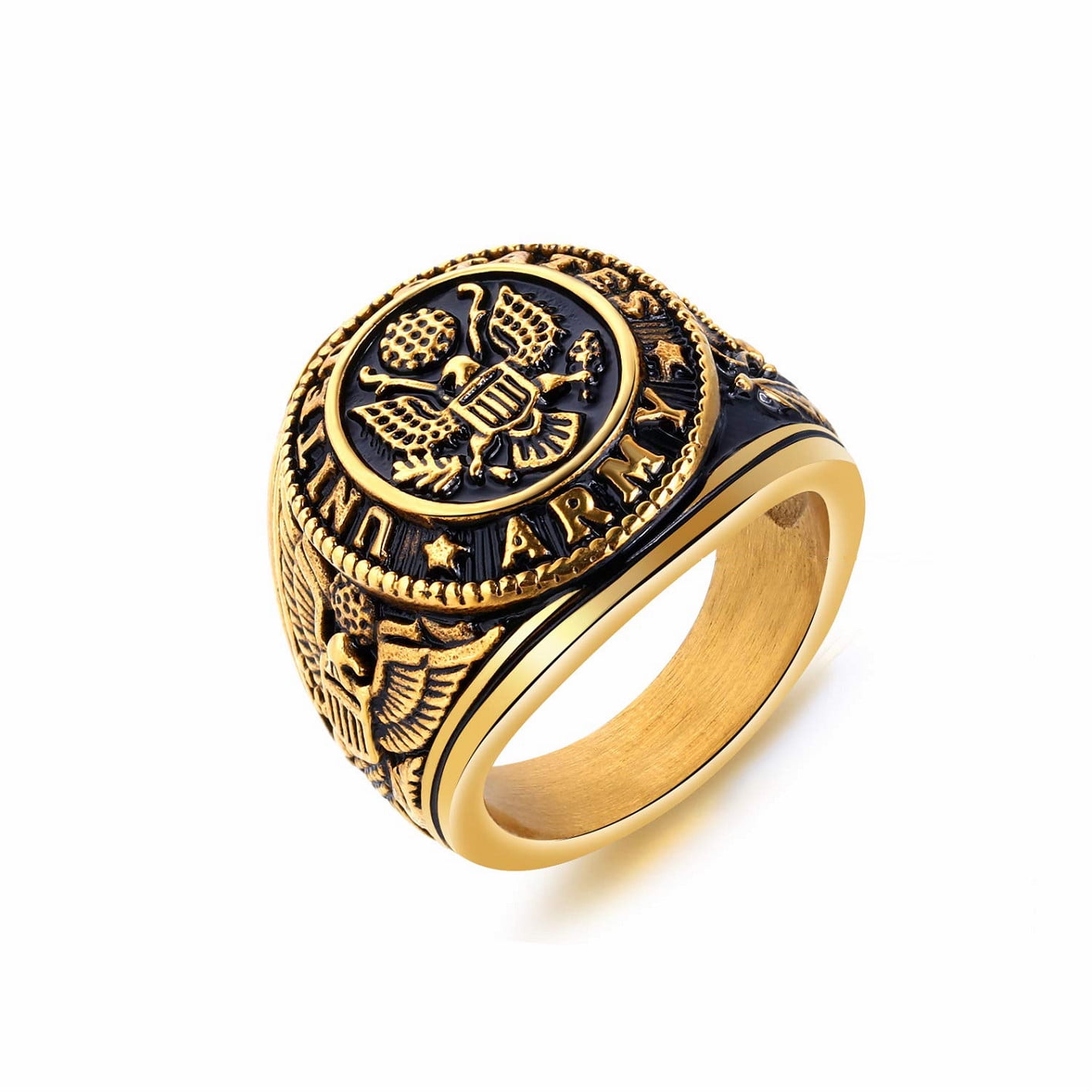 PikaLF US Military Army Ring for Men, Eagle Medal Rings, Vintage Hawk ...