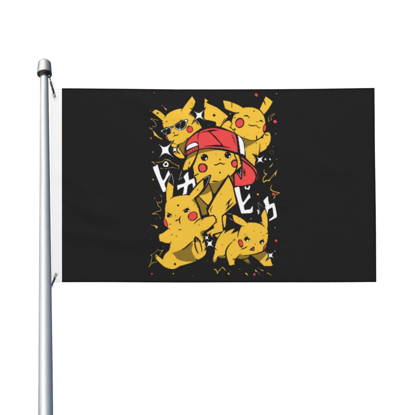 Pikachu 03 3x5ft Face Flag Fade Proof Holiday Fall Flag Outdoor Banner ...
