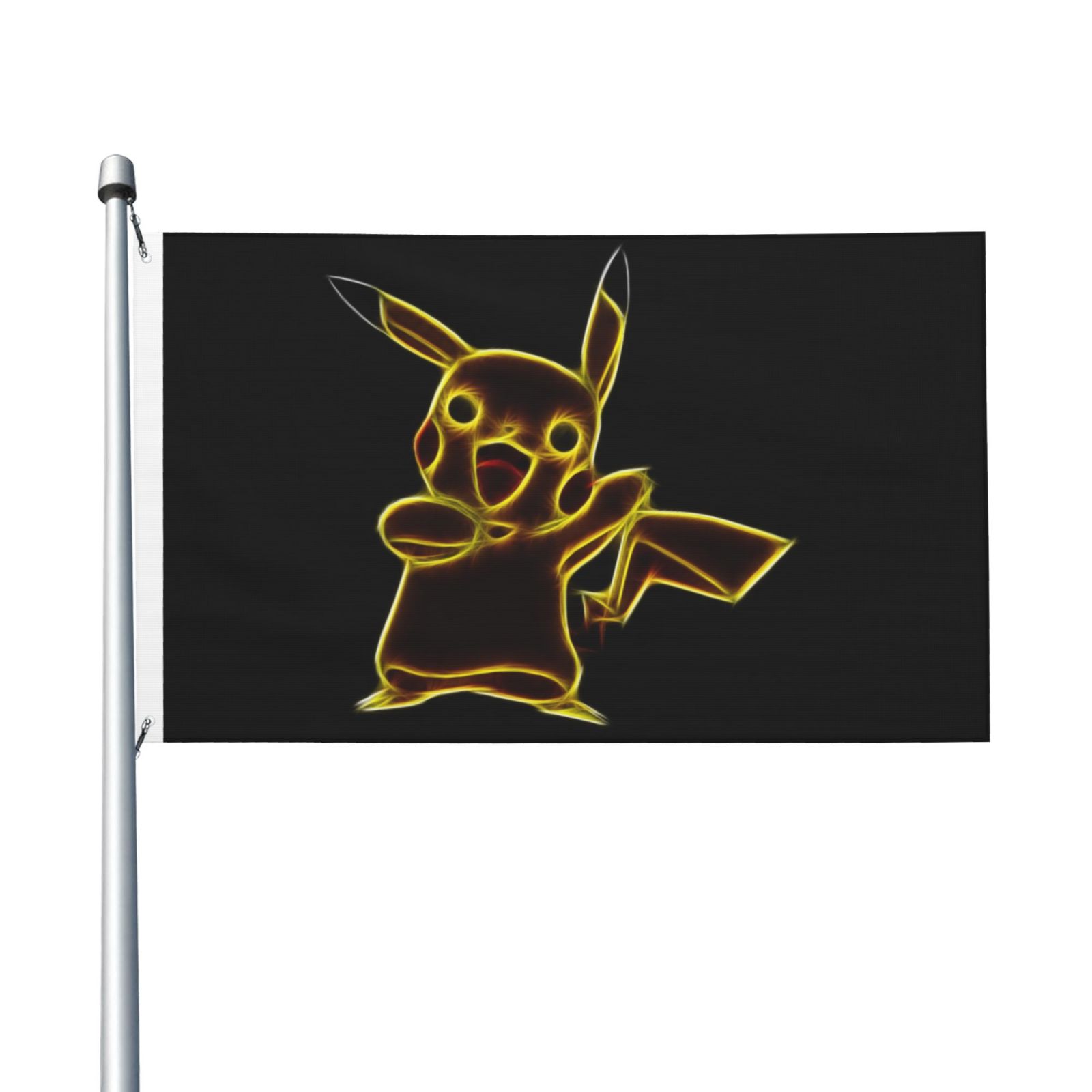 Pikachu 3x5ft Face Flag Fade Proof Holiday Fall Flag Outdoor Banner ...
