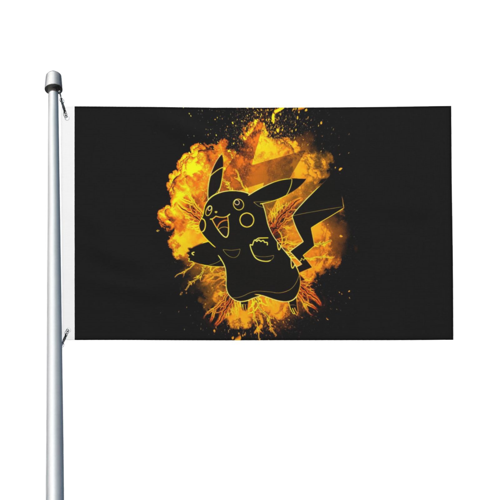 Pikachu 3x5ft Face Flag Fade Proof Holiday Fall Flag Outdoor Banner ...