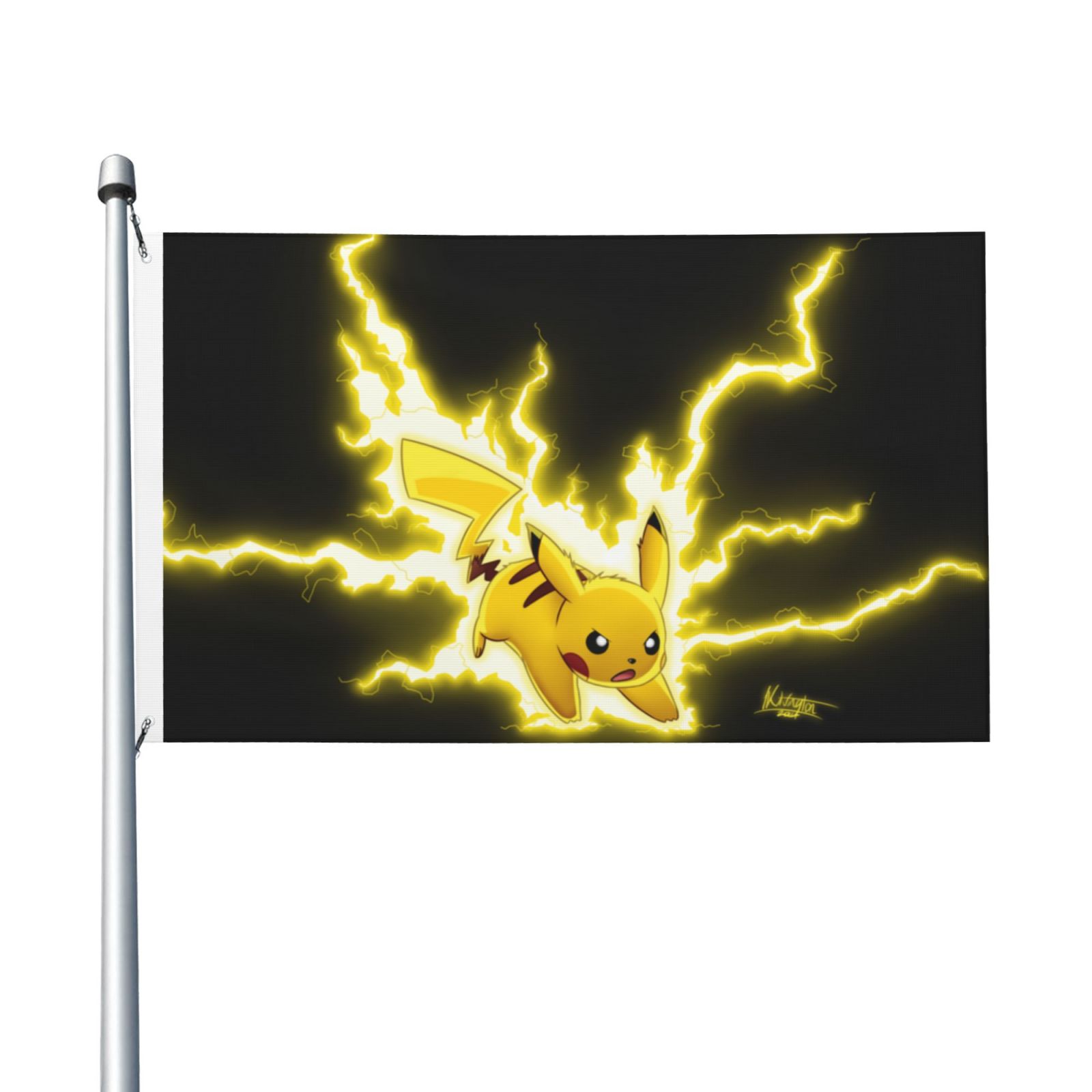 Pikachu 3x5ft Face Flag Fade Proof Holiday Fall Flag Outdoor Banner ...