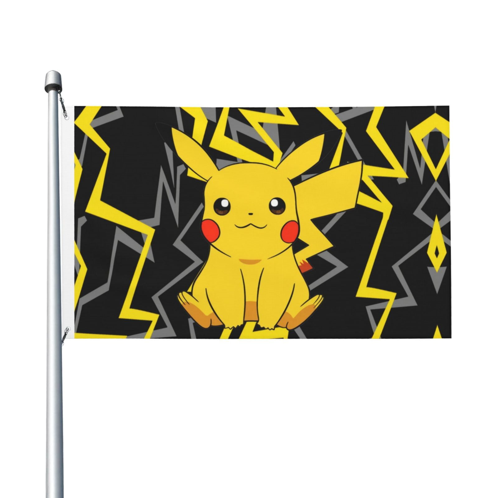 Pikachu 3x5ft Face Flag Fade Proof Holiday Fall Flag Outdoor Banner ...