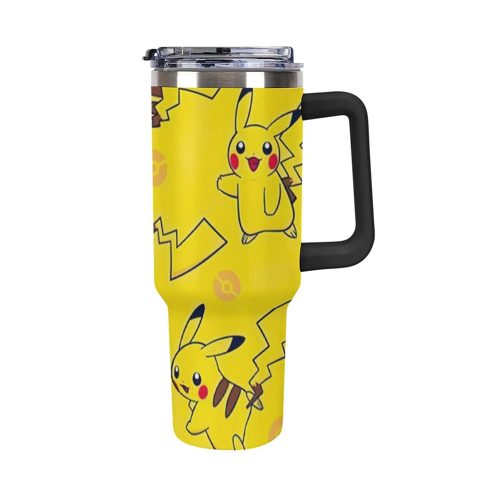 Pikachu 40oz Tumbler with Handle, 2-in-1 Straw And Sip Lid, Leakproof ...