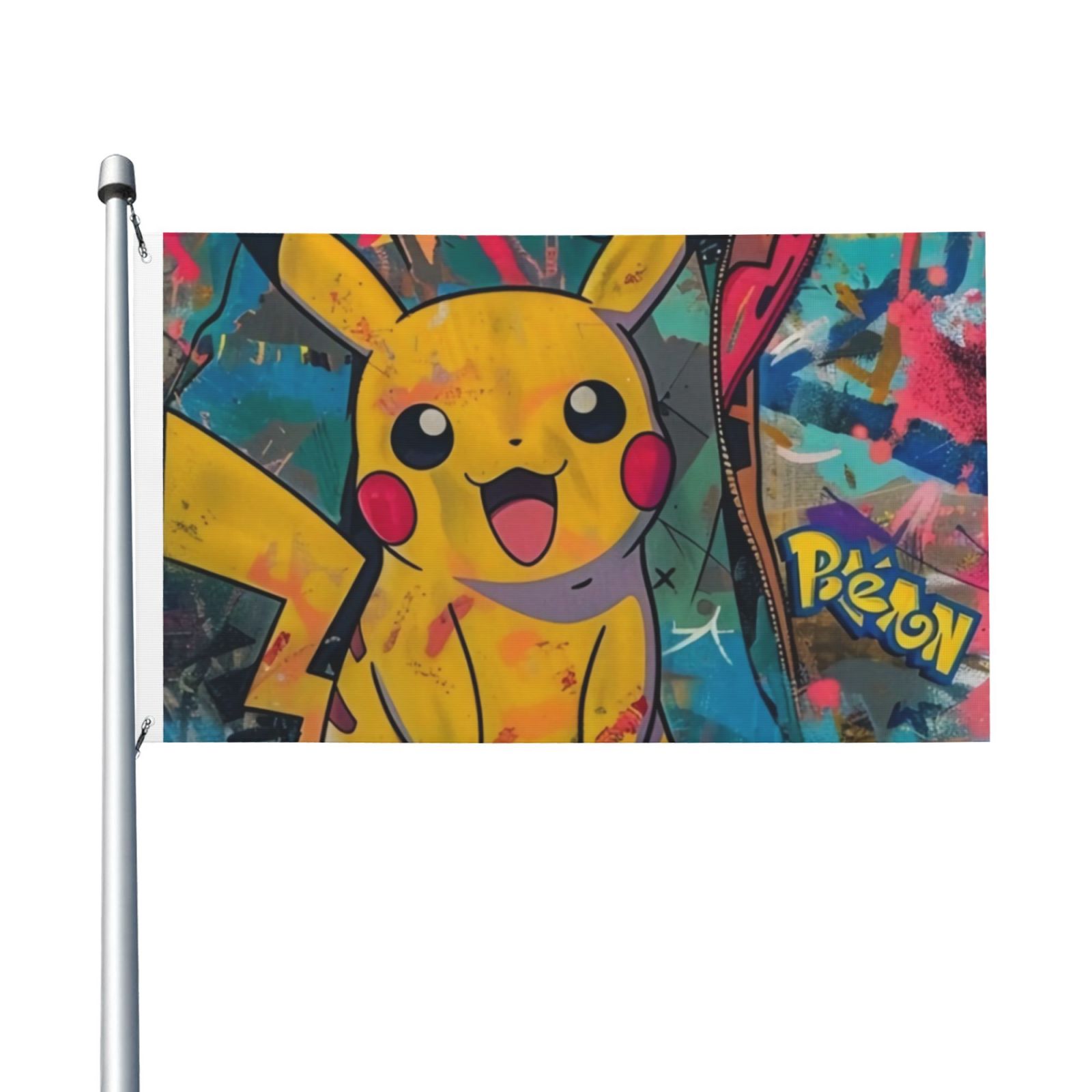 Pikachu And Ash 3x5ft Face Flag Fade Proof Holiday Fall Flag Outdoor ...