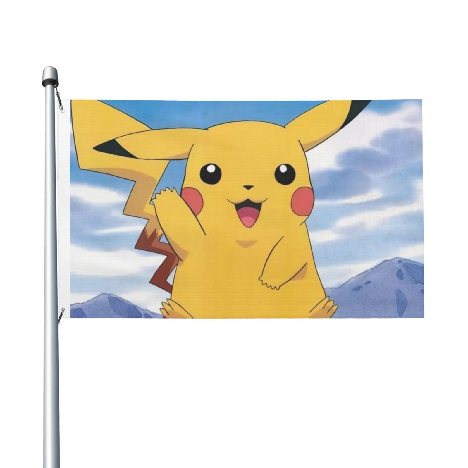 Pikachu And Ash365 3x5ft Face Flag Fade Proof Holiday Fall Flag Outdoor ...