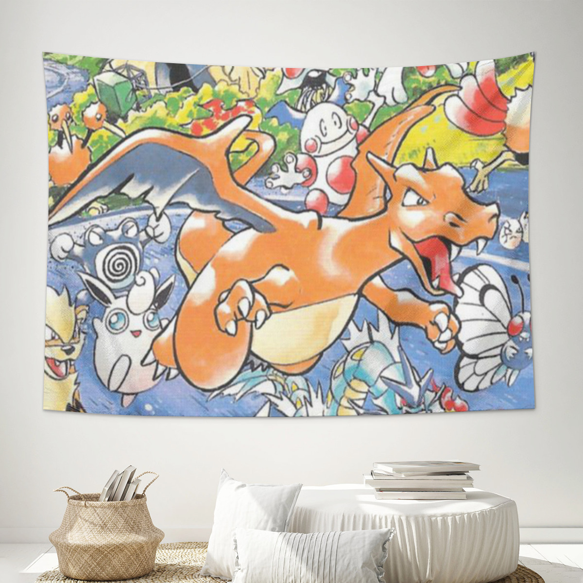 Pikachu Anime Poster Tapestry - Large Wall Art Background, Birthday ...