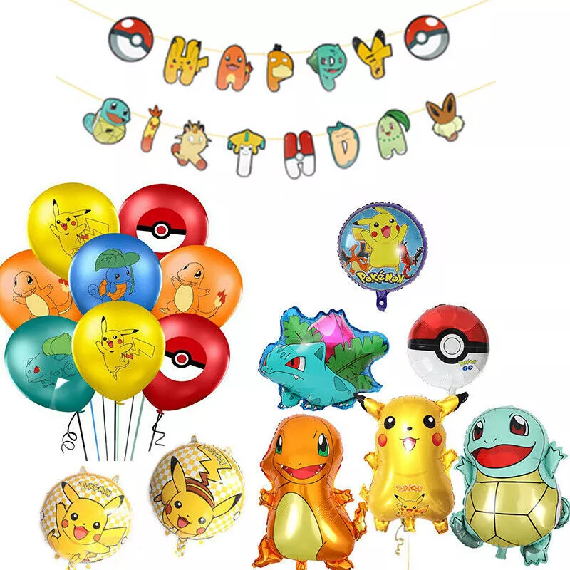 Pikachu Balloons Pokemon Balloons Pokeball Balloons Happy Birthday ...