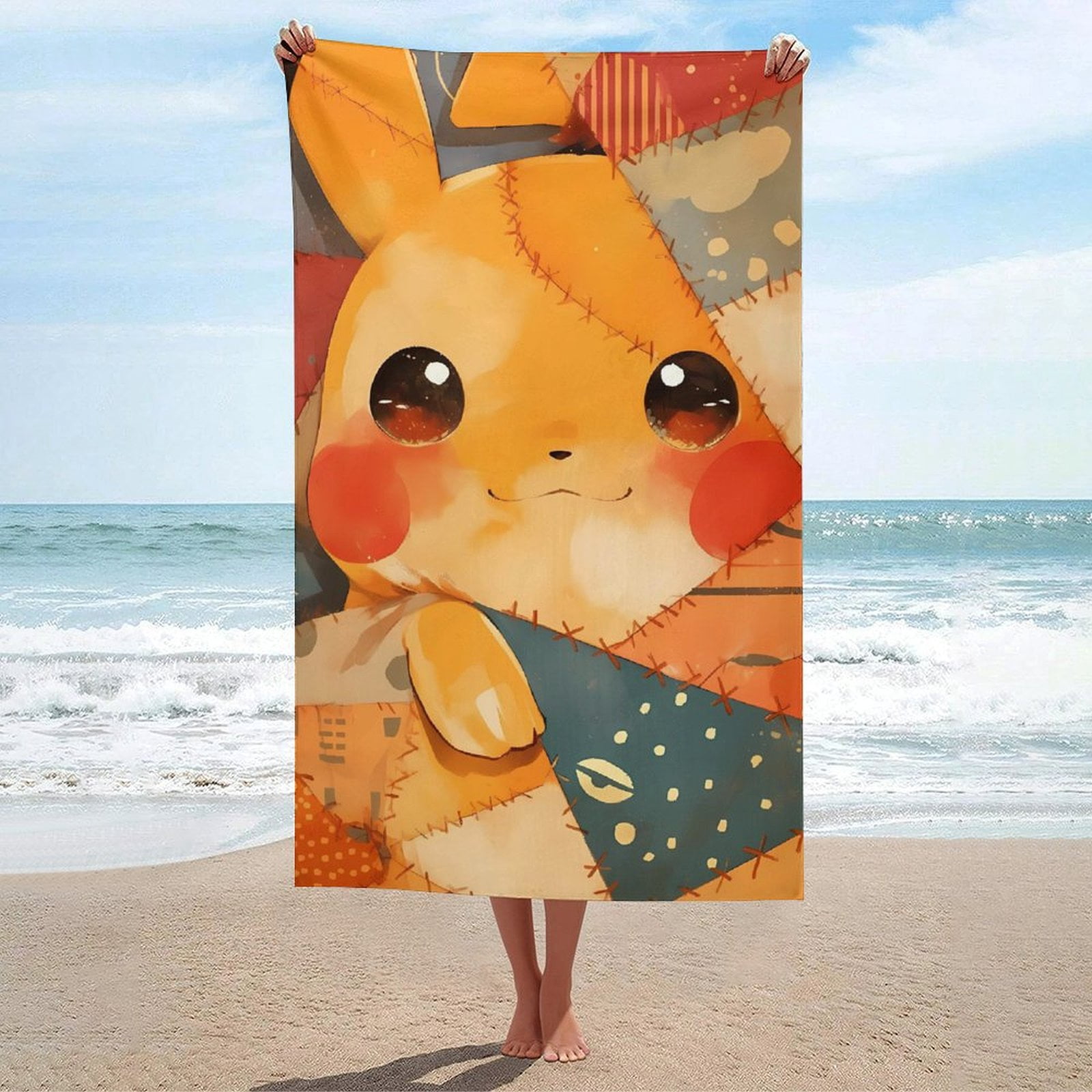 Pikachu Bath Towels Super Soft Bath, Pool, Beach Towel Lightweight Bath ...