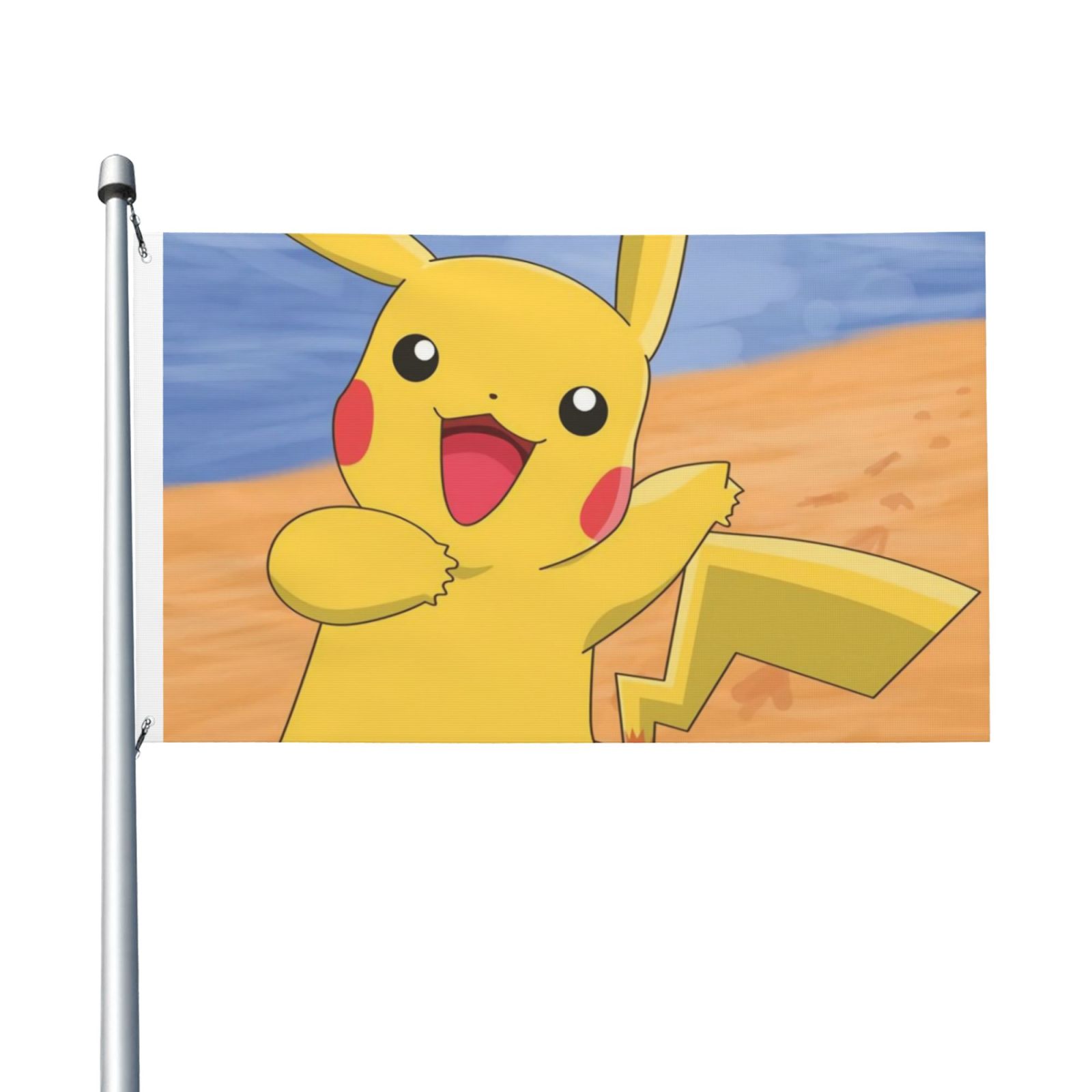 Pikachu Beach 3x5ft Face Flag Fade Proof Holiday Fall Flag Outdoor ...