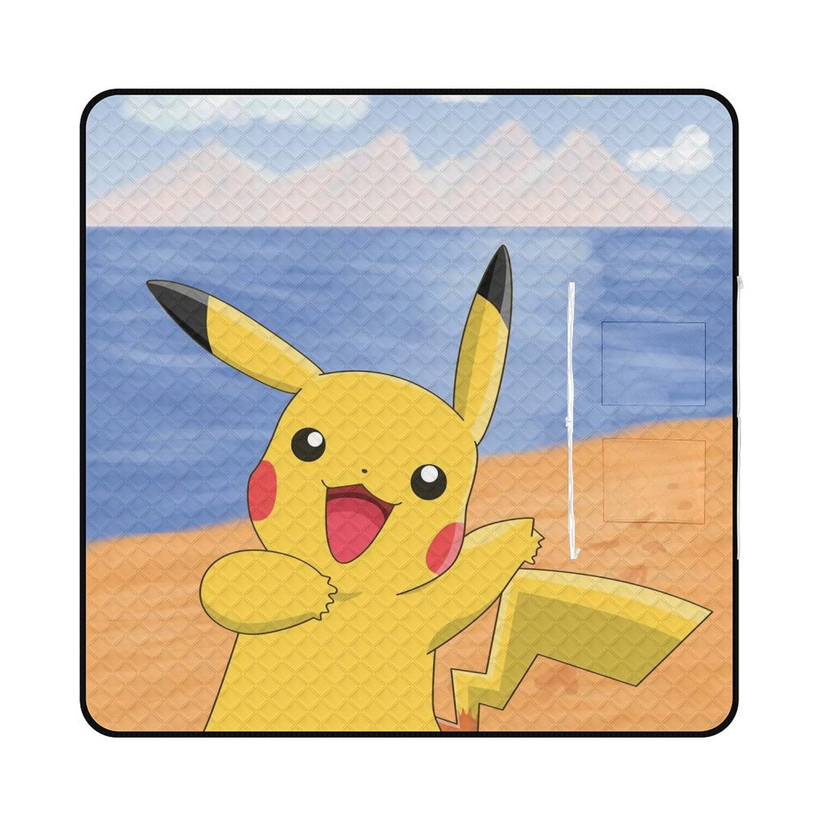 Pikachu Beach Extra Large Picnic Blanket Waterproof,78"x 78"Foldable ...