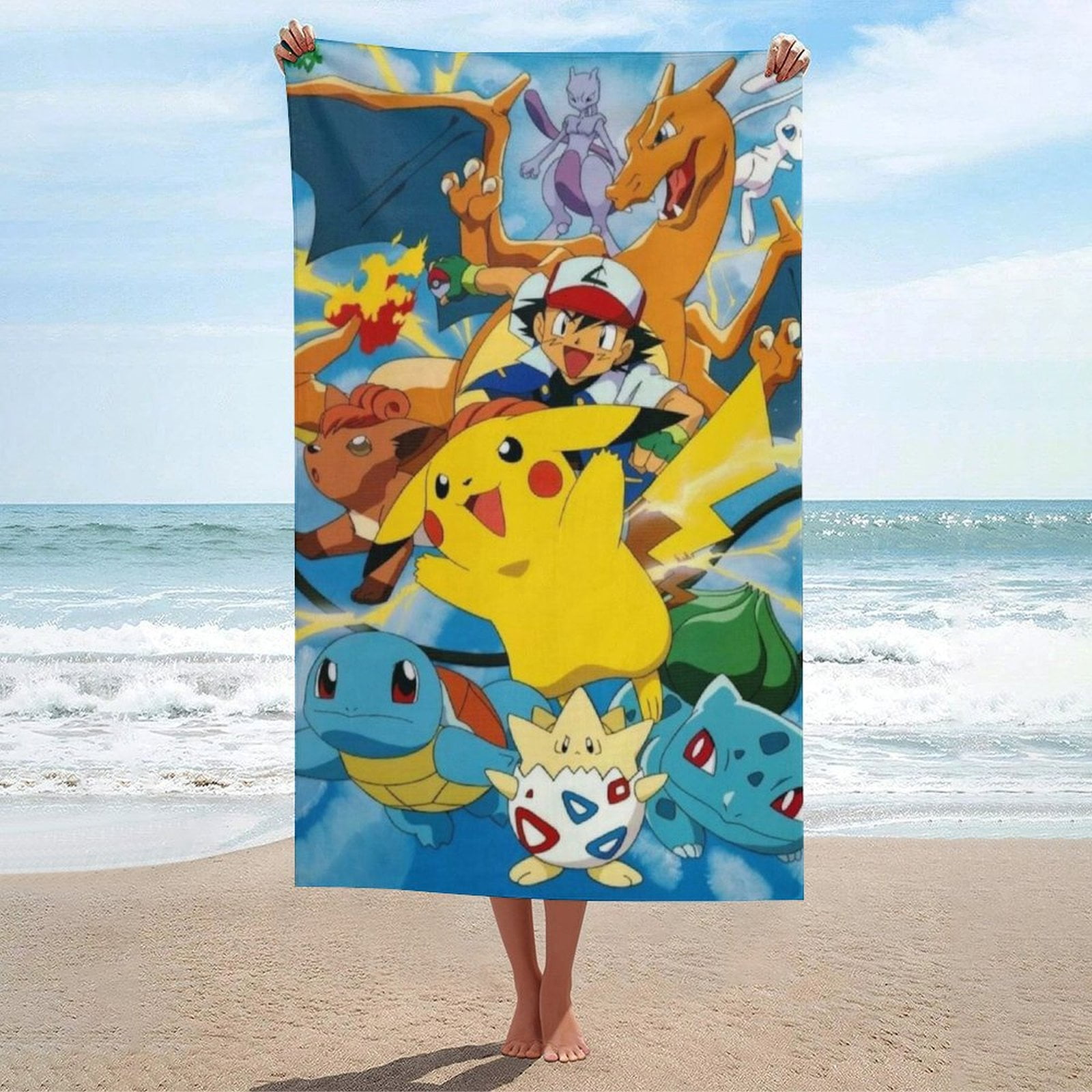 Pikachu Beach Towel Pool Towel Extra Large 130x80cm - Walmart.com