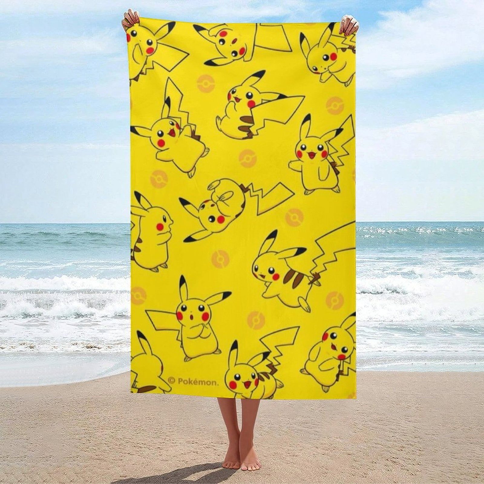 Pikachu Beach Towel Pool Towel Extra Large 130x80cm - Walmart.com