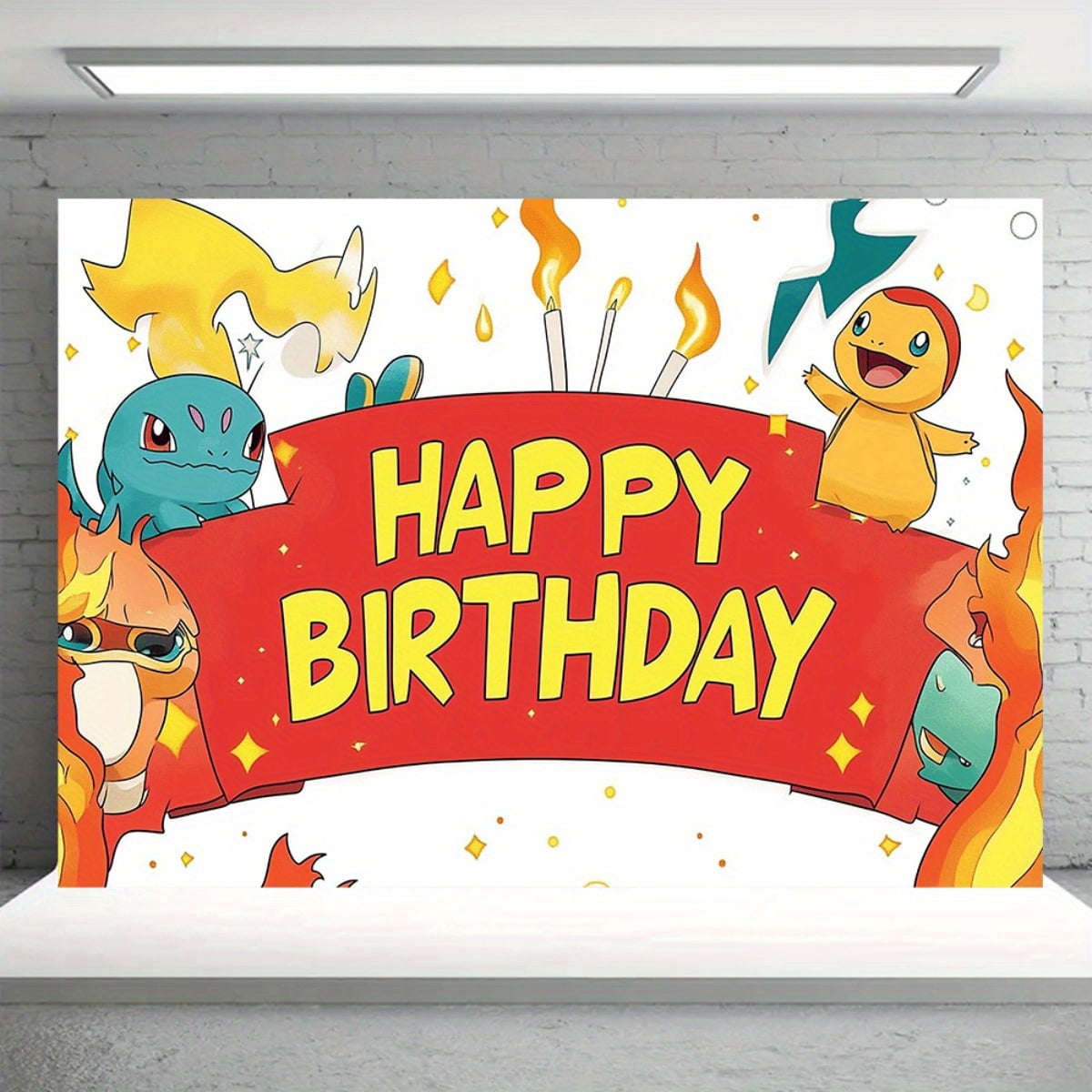 Pikachu Birthday Happy background banner, party banner background props ...