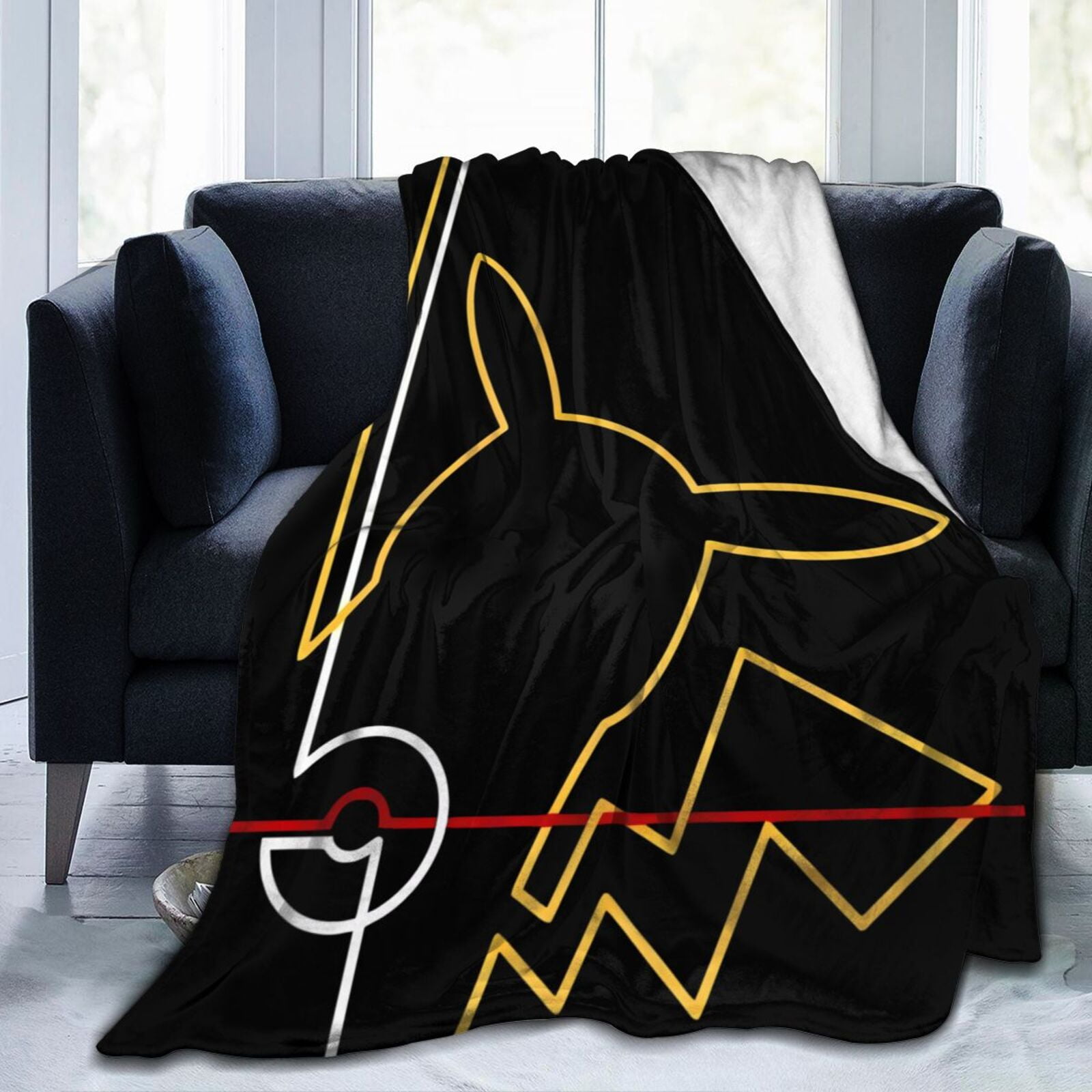 Pikachu Blanket Ultra-Soft Flannel Plush Throw Super Fuzzy Warm ...
