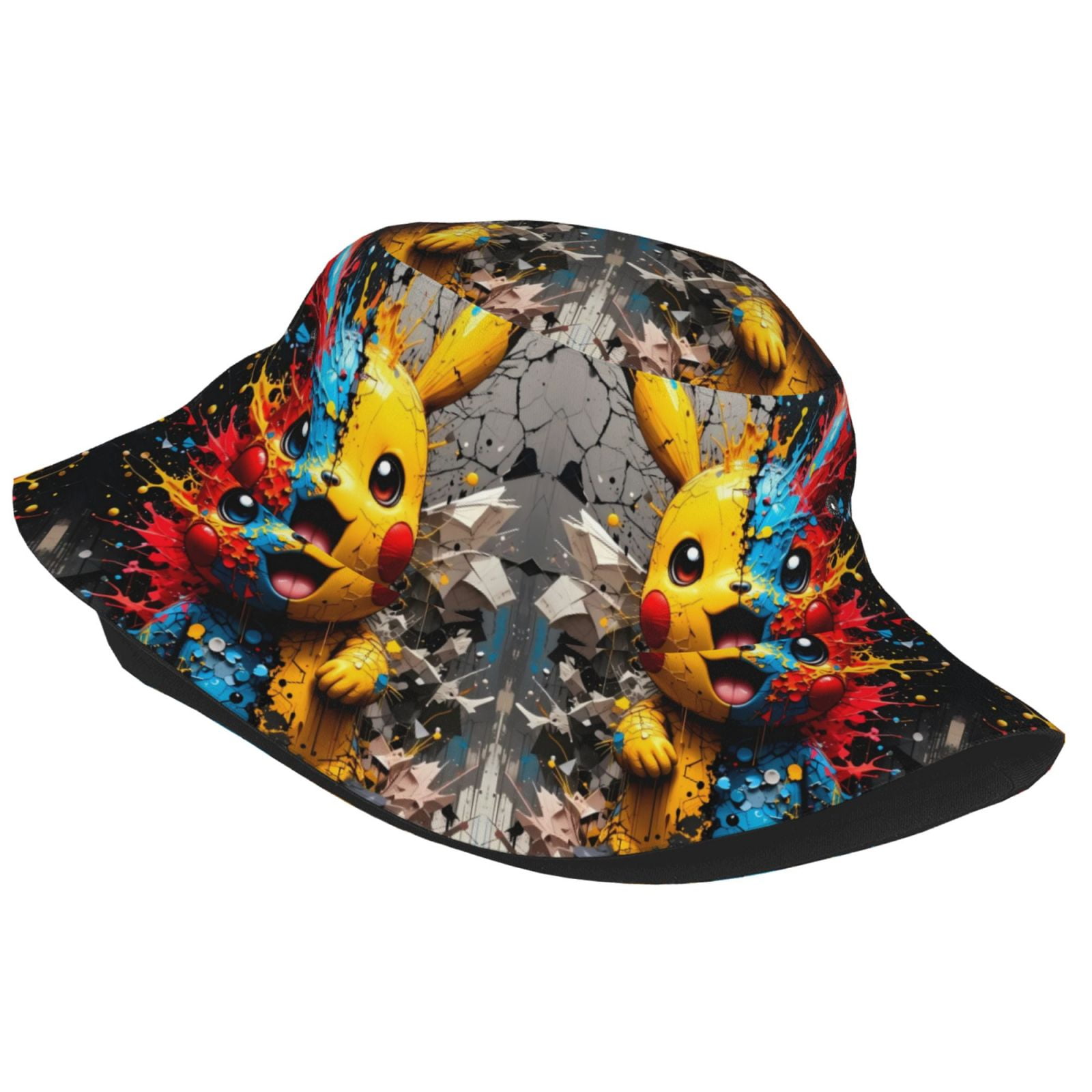 Pikachu Bucket Hat Beach Sun Hat For Women Men, Beach Caps Reversible ...