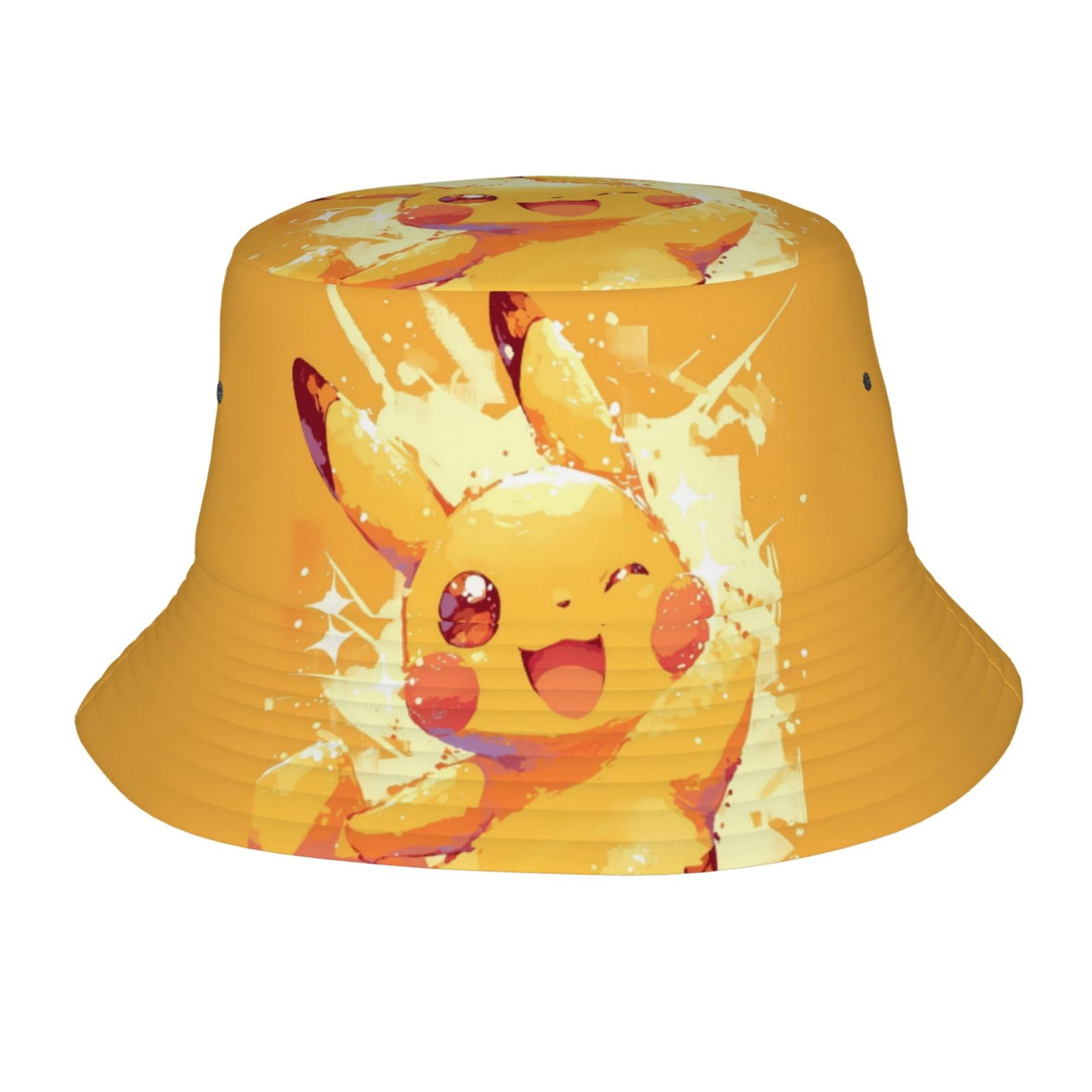 Pikachu Bucket Hat Beach Sun Hat For Women Men, Beach Caps Reversible Lightweight Outdoor Cap ...