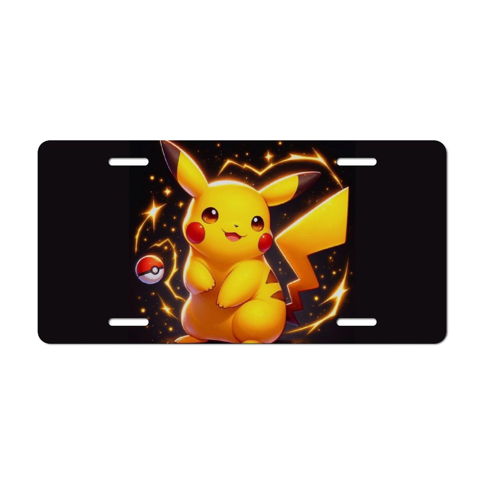 Pikachu Car License Plate Cute Anime License Plate Covers Holder ...
