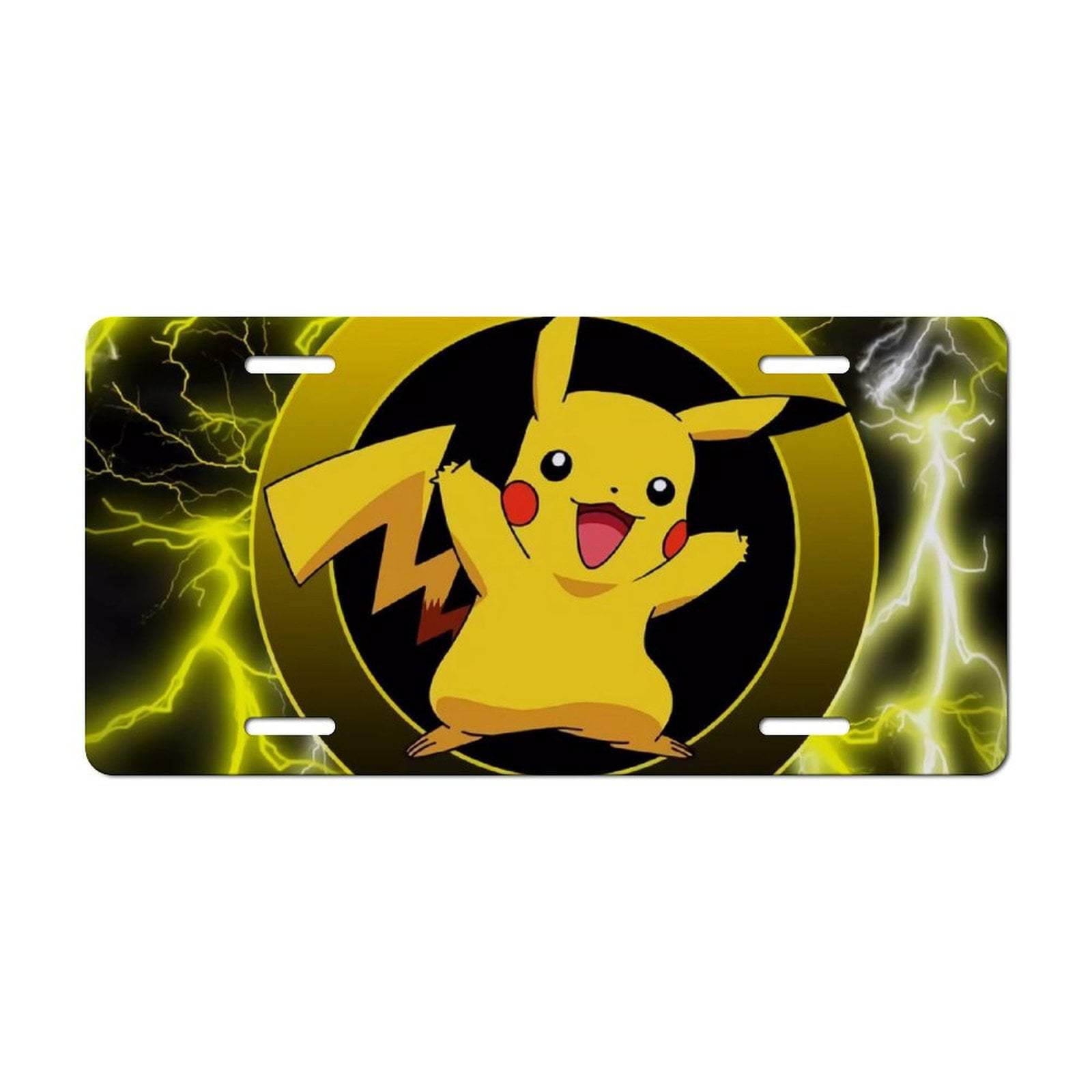 Pikachu Car License Plate Cute Anime License Plate Covers Holder ...