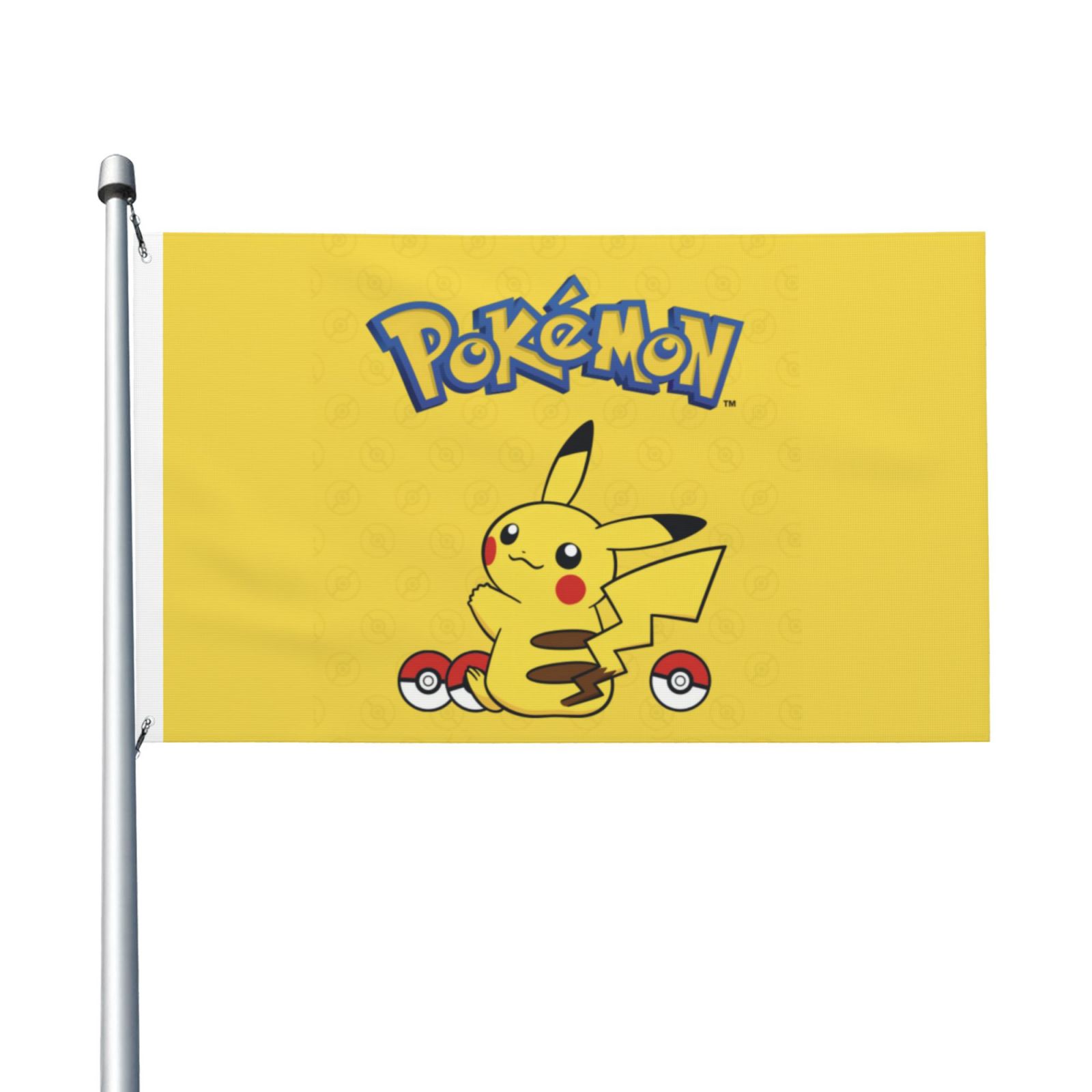 Pikachu-Character Game 2 3x5ft Face Flag Fade Proof Holiday Fall Flag ...