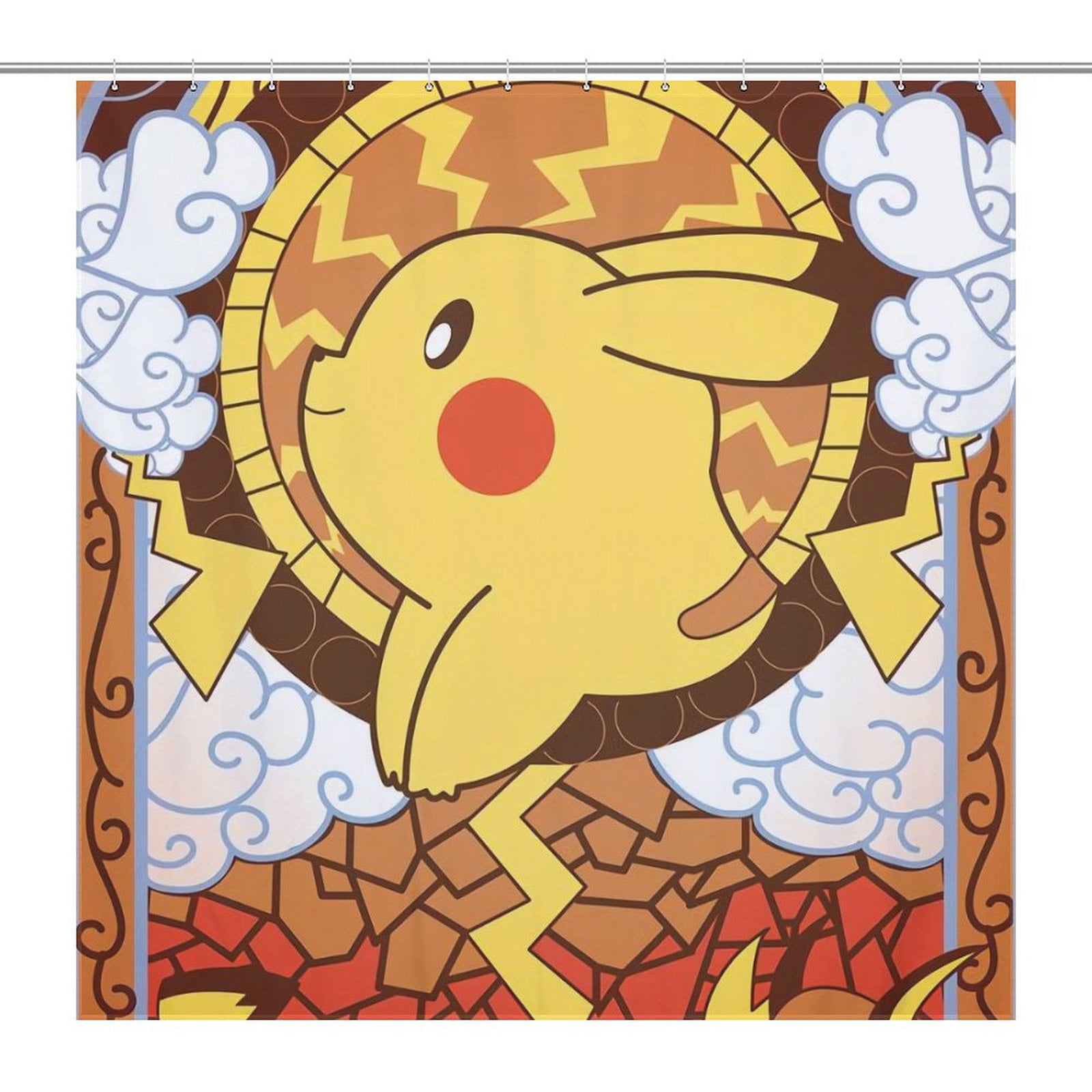 Pikachu-Charizard Pokeball Shower Curtain,Shower Curtain Liner,Shower ...