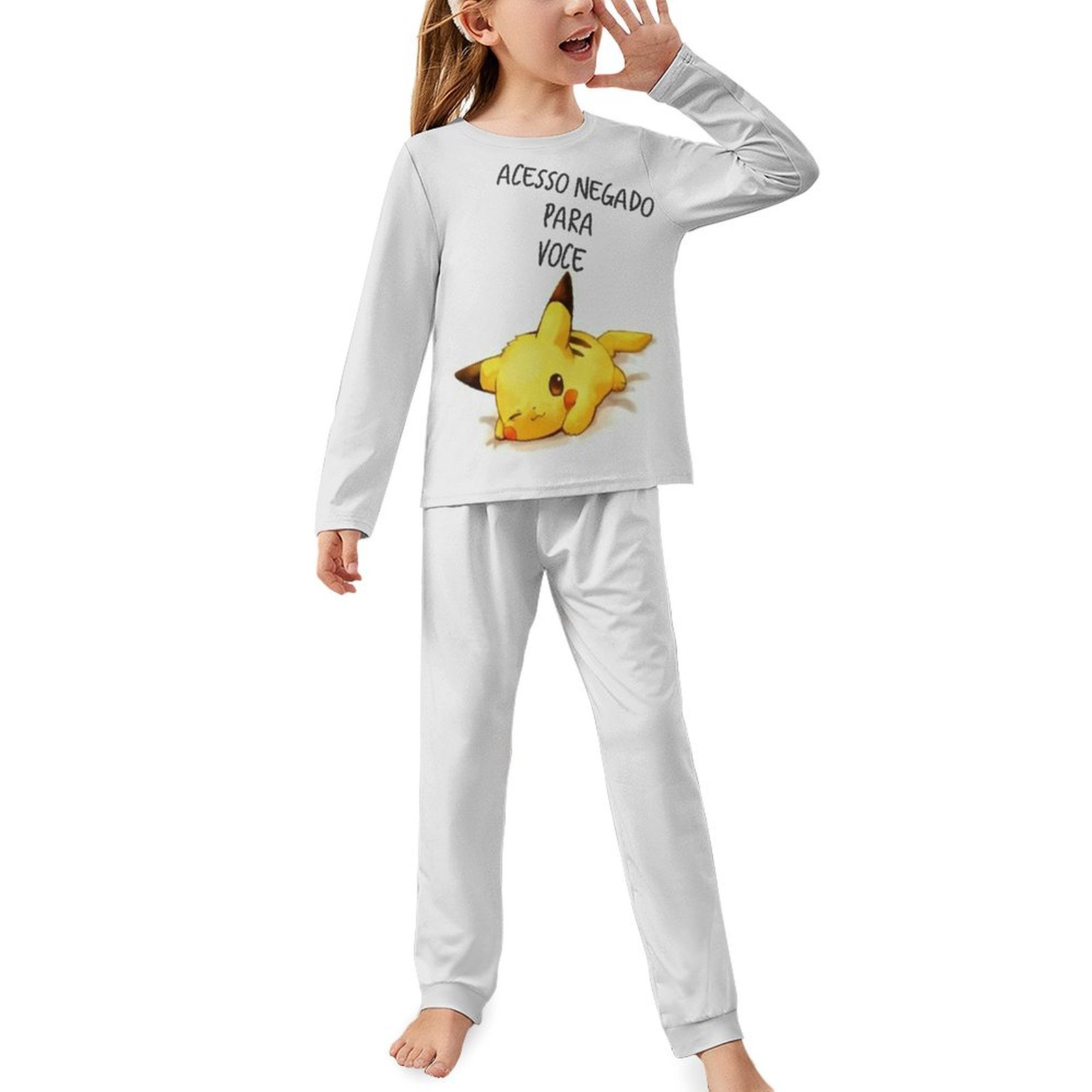 Pikachu Child Pajamas Set for Boys Girls 6 Sizes, Long Sleeve Soft ...