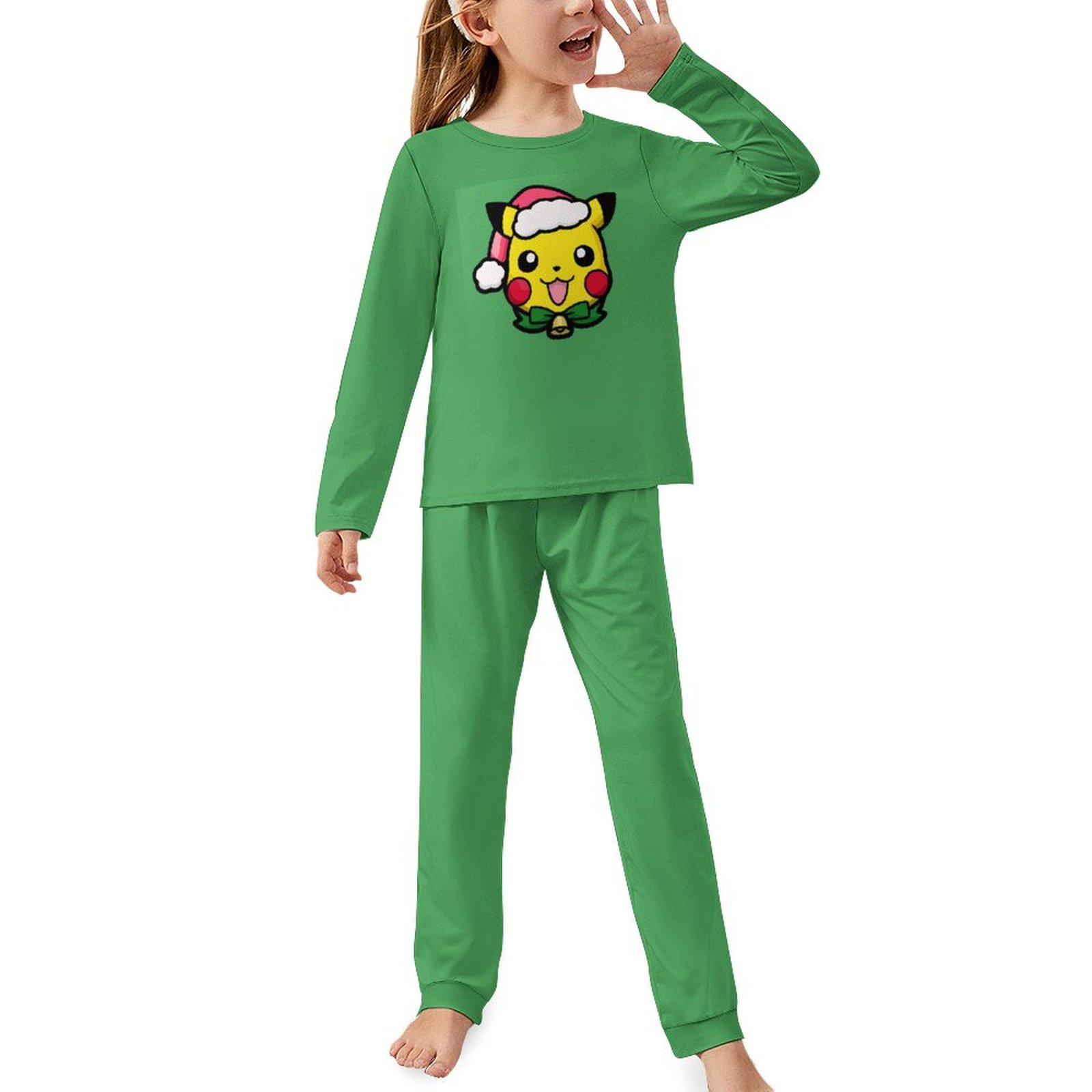 Pikachu Child Pajamas Set for Boys Girls 6 Sizes, Long Sleeve Soft ...