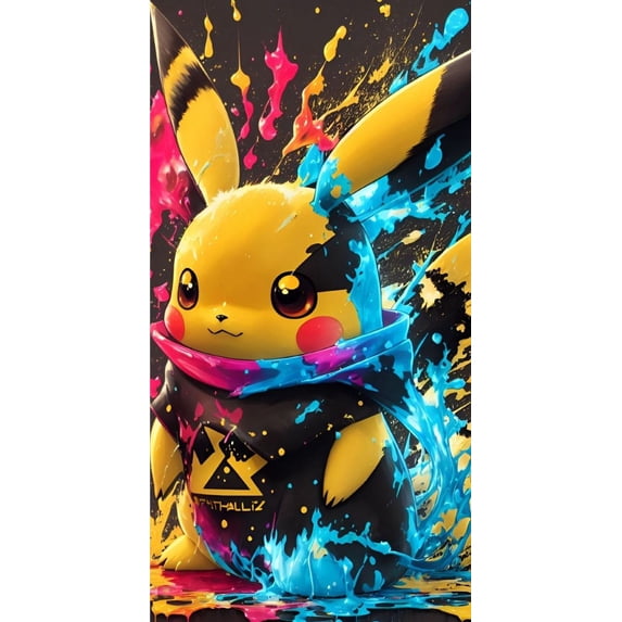 Pikachu Diamond Painting Kits for Adults,5D Full Round Diamond Diamond ...