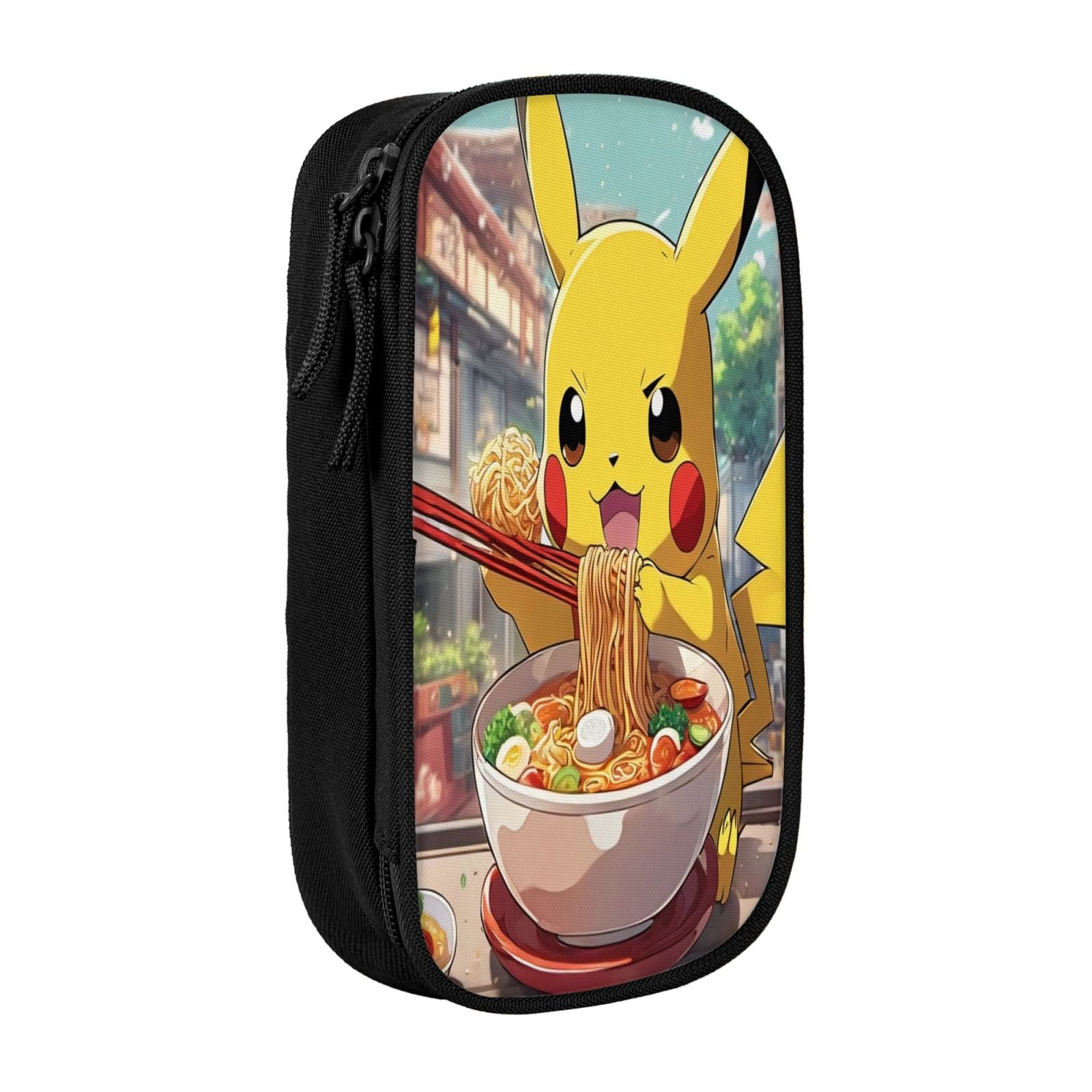 Pikachu Eating Ramen Pencil Pouch,Pencil Case,Big Pencil Bag Pouch Box ...