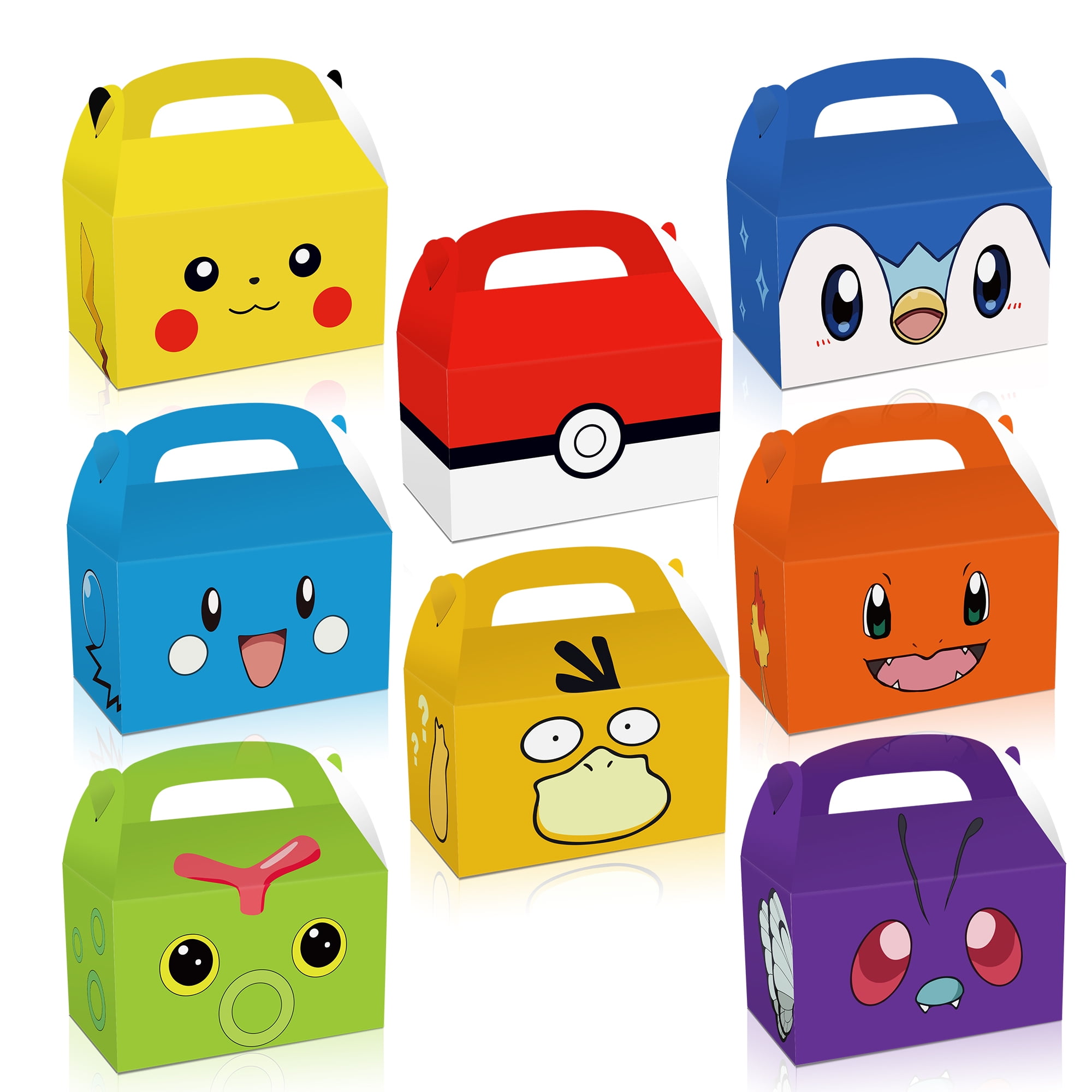 Pikachu Eevee Party Favor Boxes – 24pcs Kraft Paper Candy Treat Boxes ...