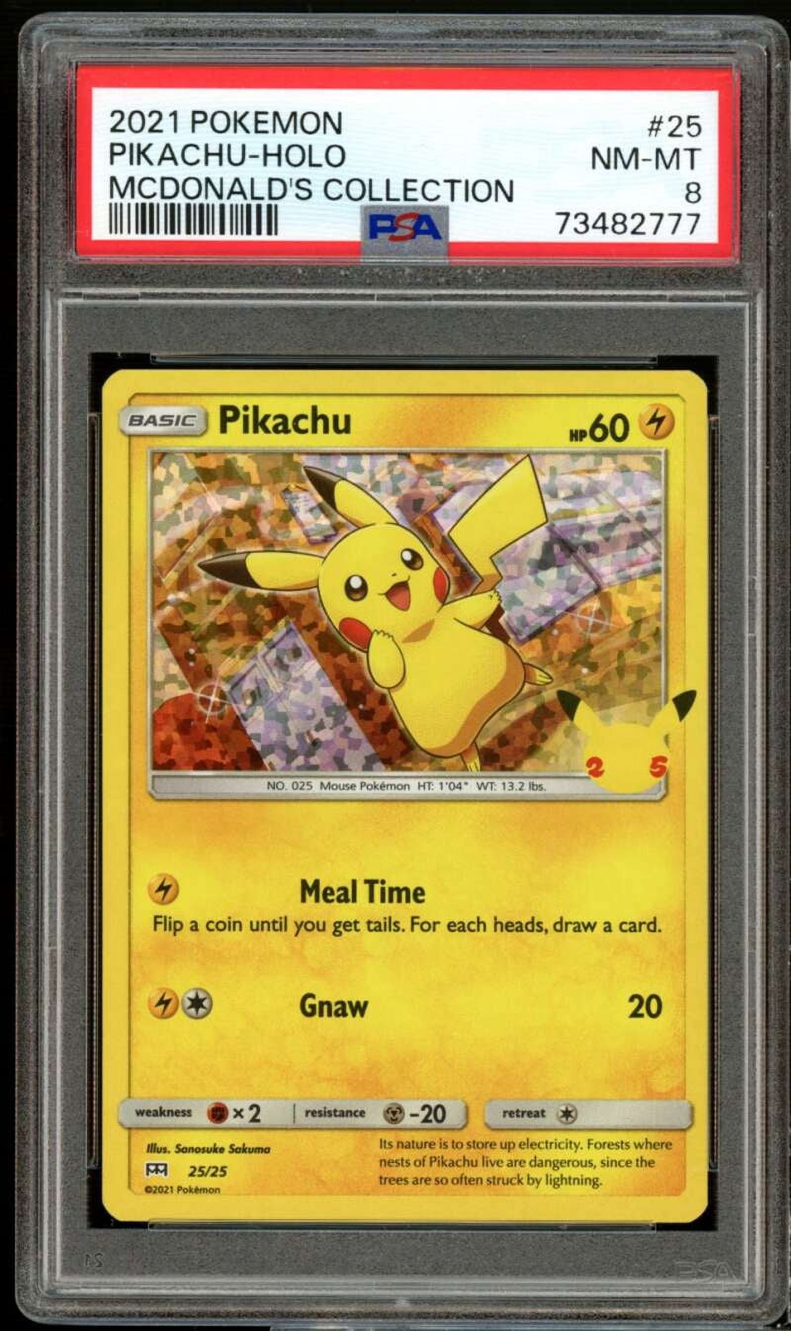 Pikachu-Holo Card 2021 Pokemon Mcdonald's Collection #25 PSA 8 ...