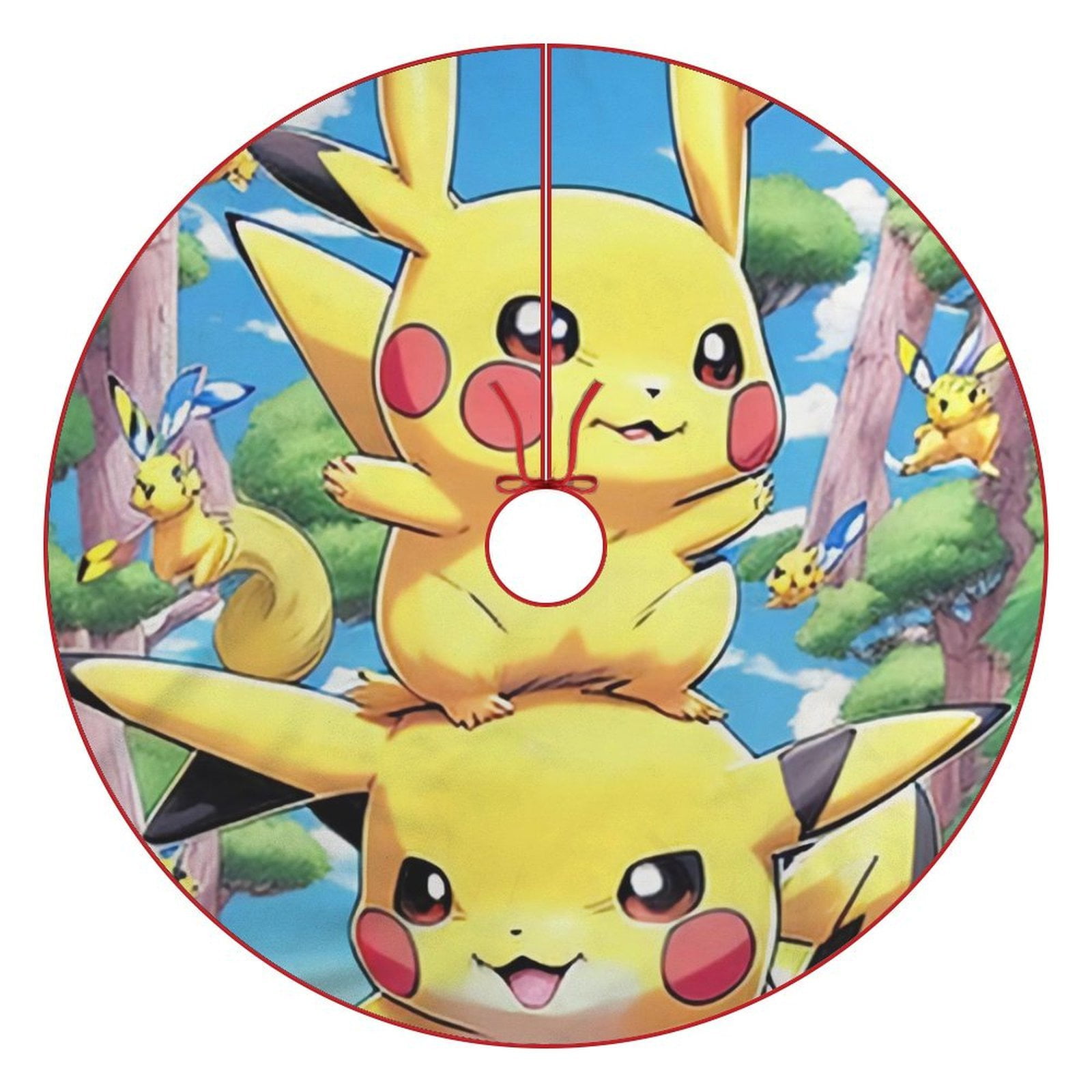 Pikachu The Iconic Electric Mouse Pokémon Large Merry Christmas Tree ...