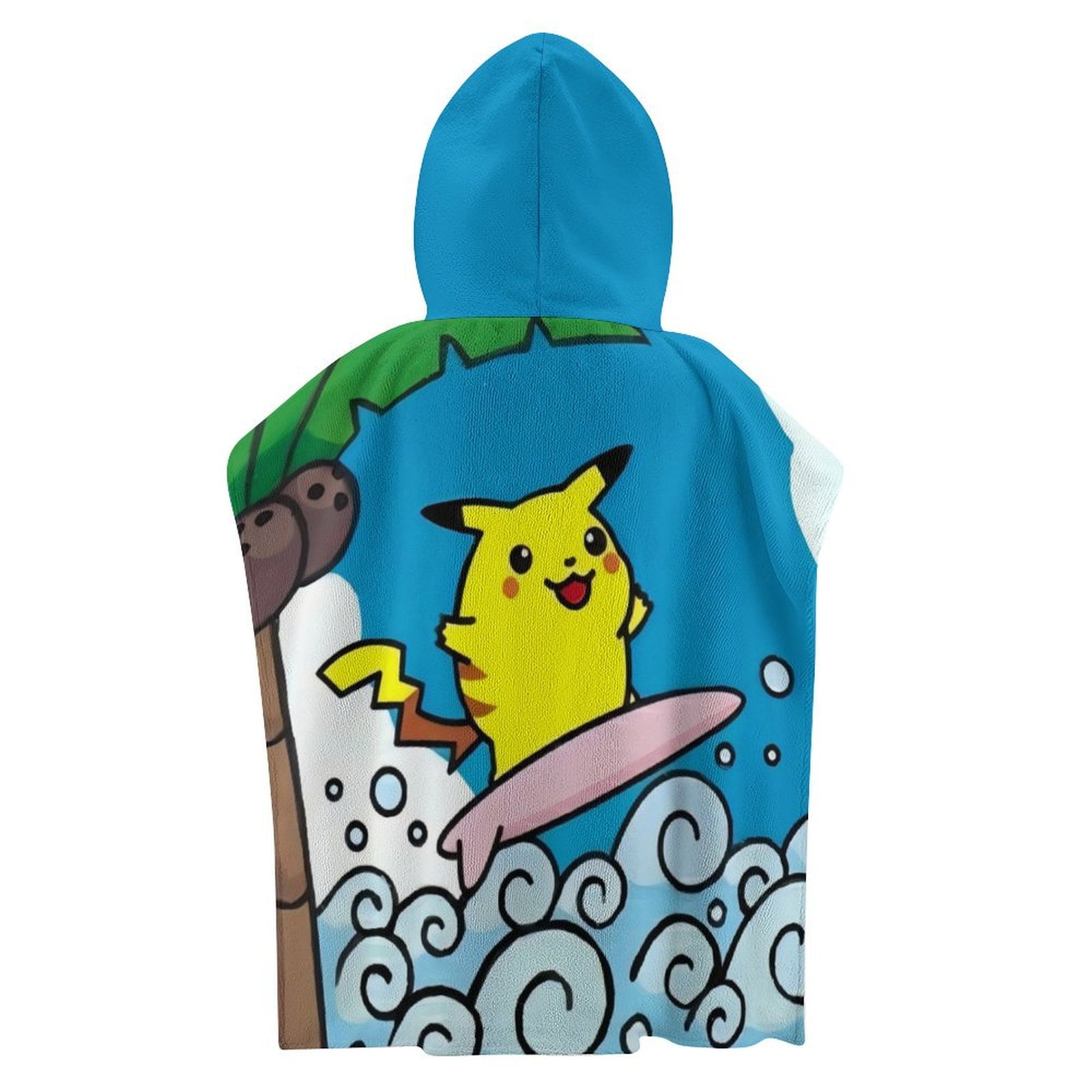 Pikachu Kids Bath Hooded Towel Wrap Suitable for bathroom and beach ...